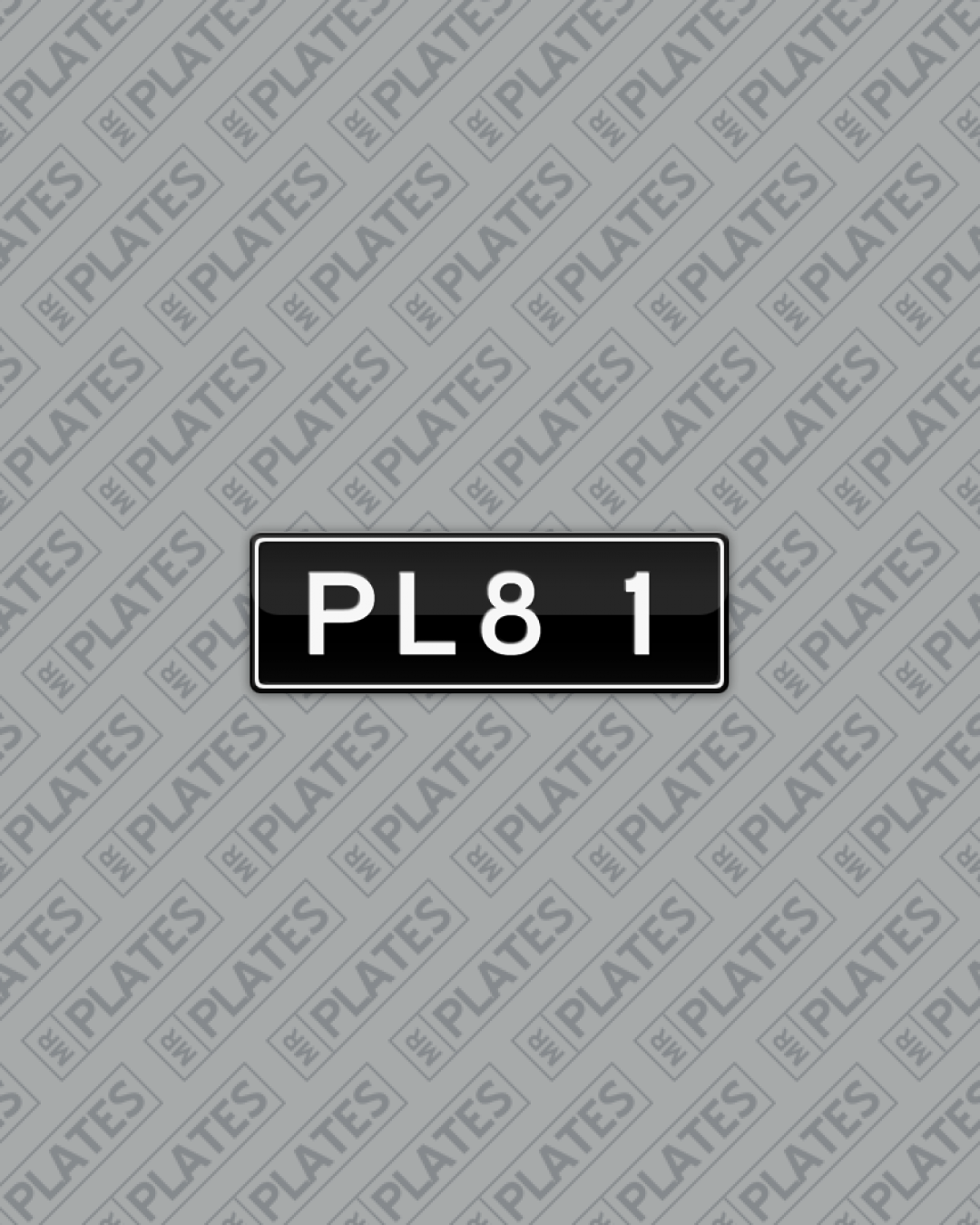 PL8 1 (Plate Number 1) Number Plates For Sale, QLD - MrPlates