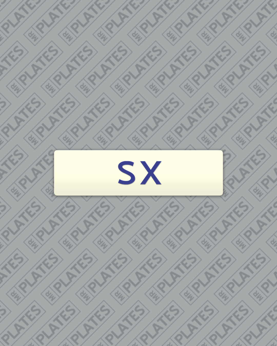 SX (SX, Southern Cross, Essex) Number Plates For Sale - MrPlates