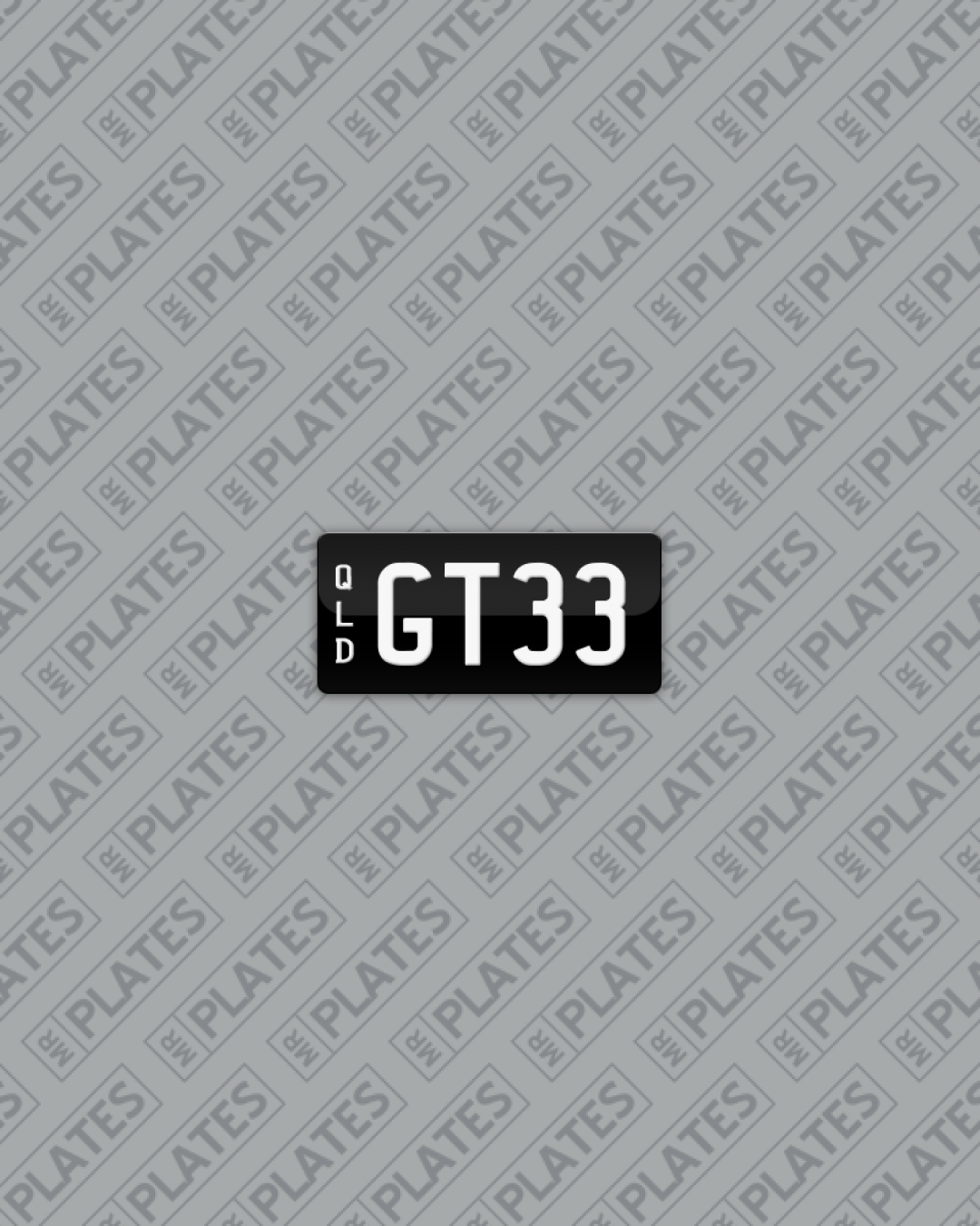 GT33 (GT33, For Skyline R33) Number Plates For Sale, QLD - MrPlates
