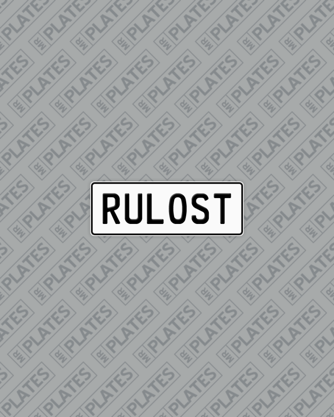 RULOST (Are You Lost?) Number Plates For Sale - MrPlates