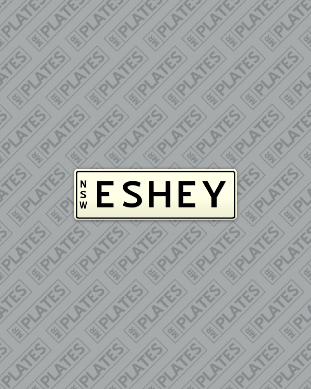 ESHEY Number Plates For Sale, NSW - MrPlates