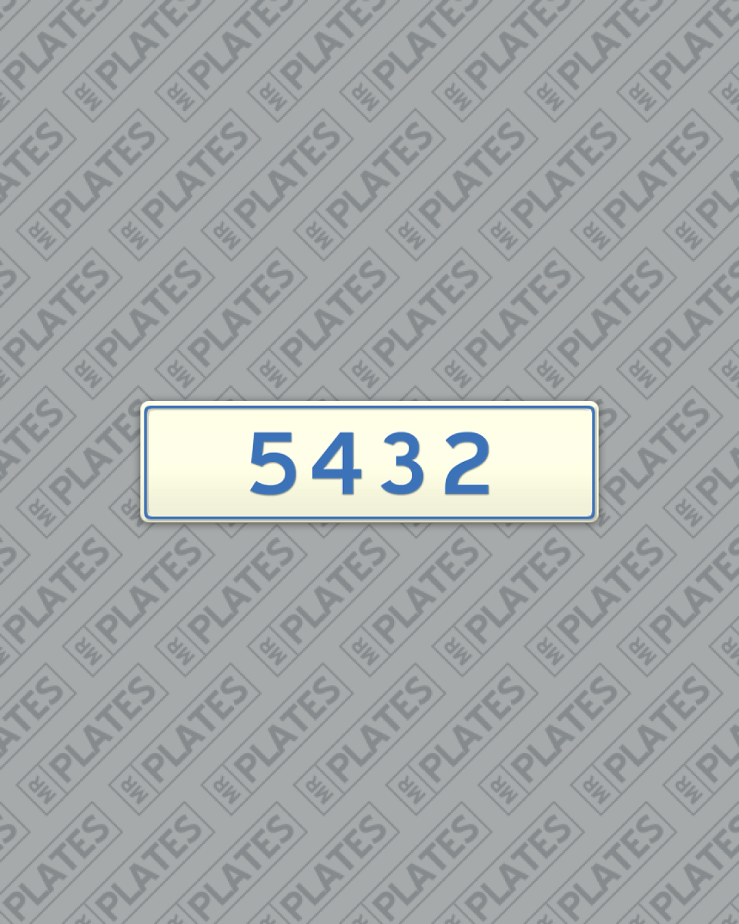 5432 Number Plates For Sale - MrPlates
