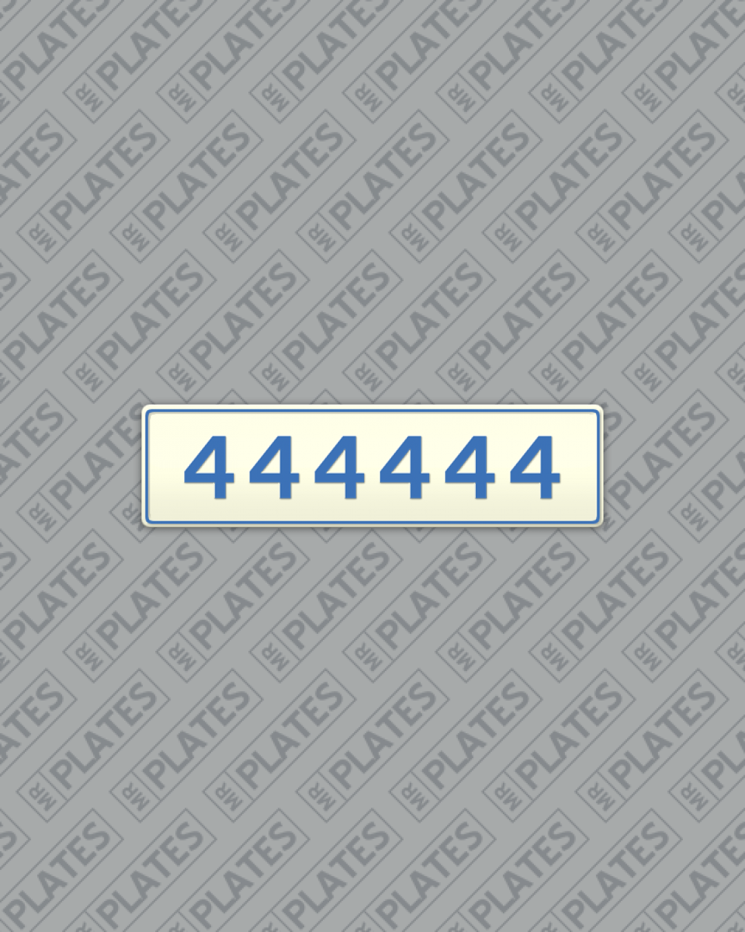 444444 Number Plates For Sale - MrPlates