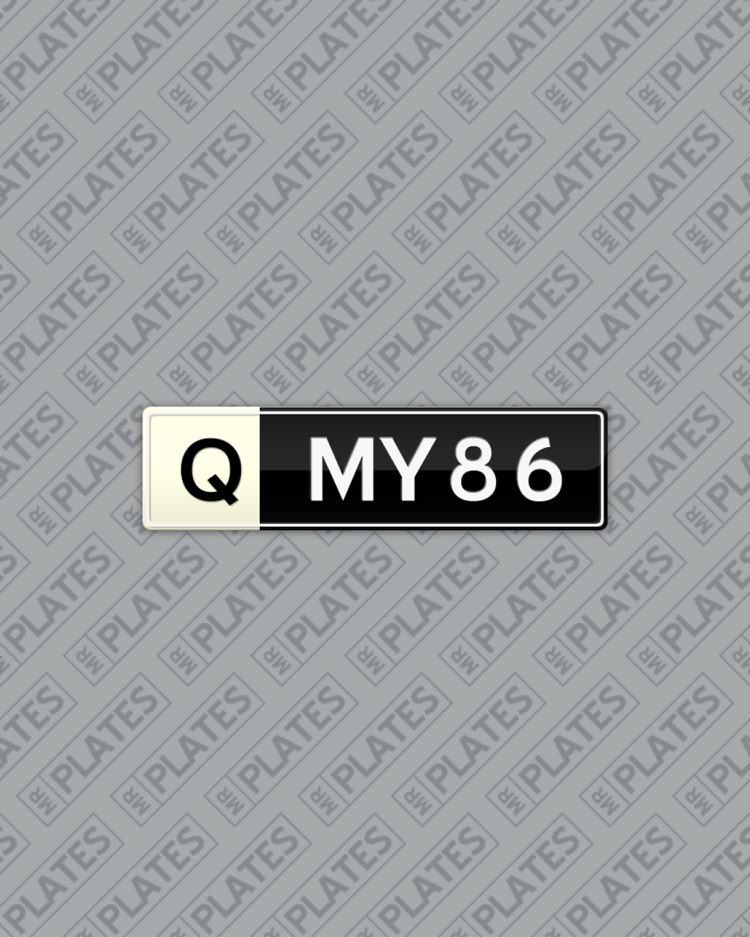 Q MY86 (Euro Q Plate) Number Plates For Sale, QLD - MrPlates