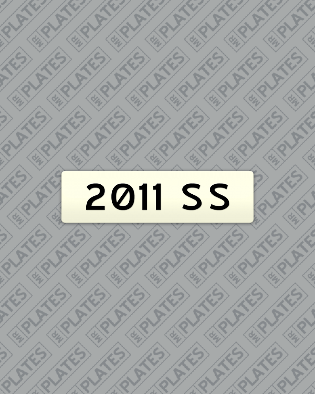 2011 SS Number Plates For Sale - MrPlates