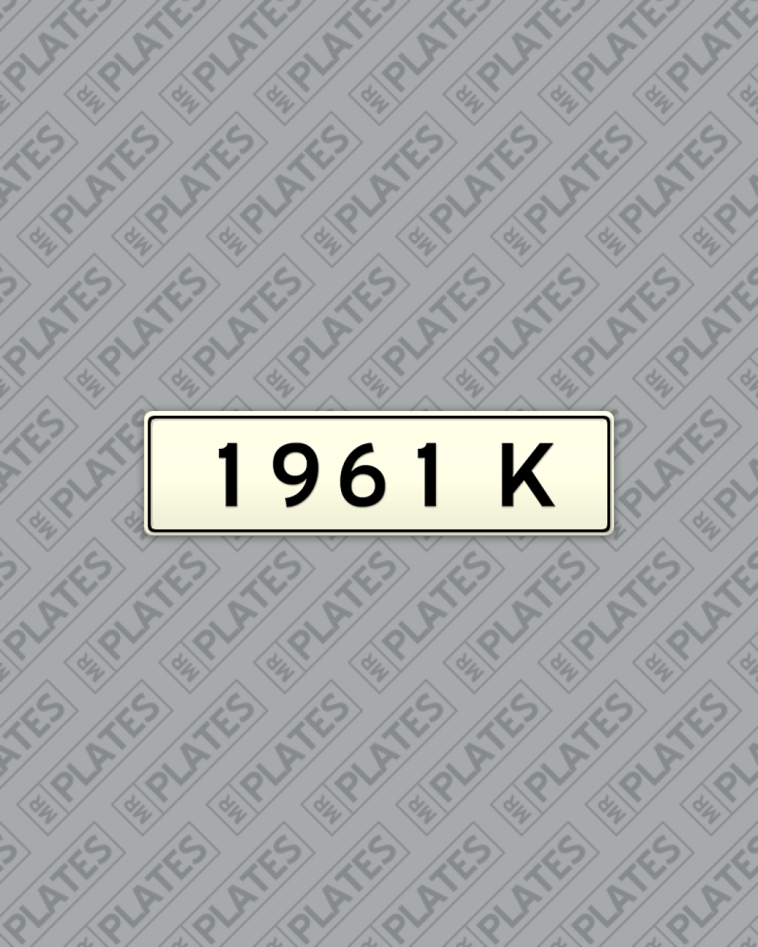 1961 K (1961 Holden EK) Number Plates For Sale, WA - MrPlates