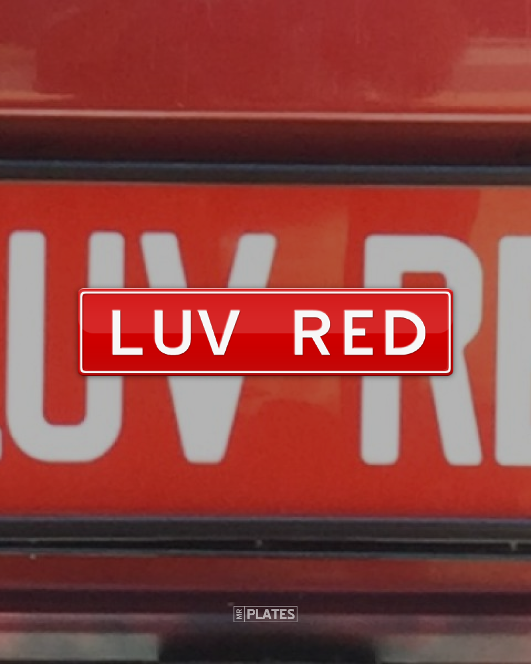 LUV RED (LOVE RED) Number Plates For Sale, QLD - MrPlates