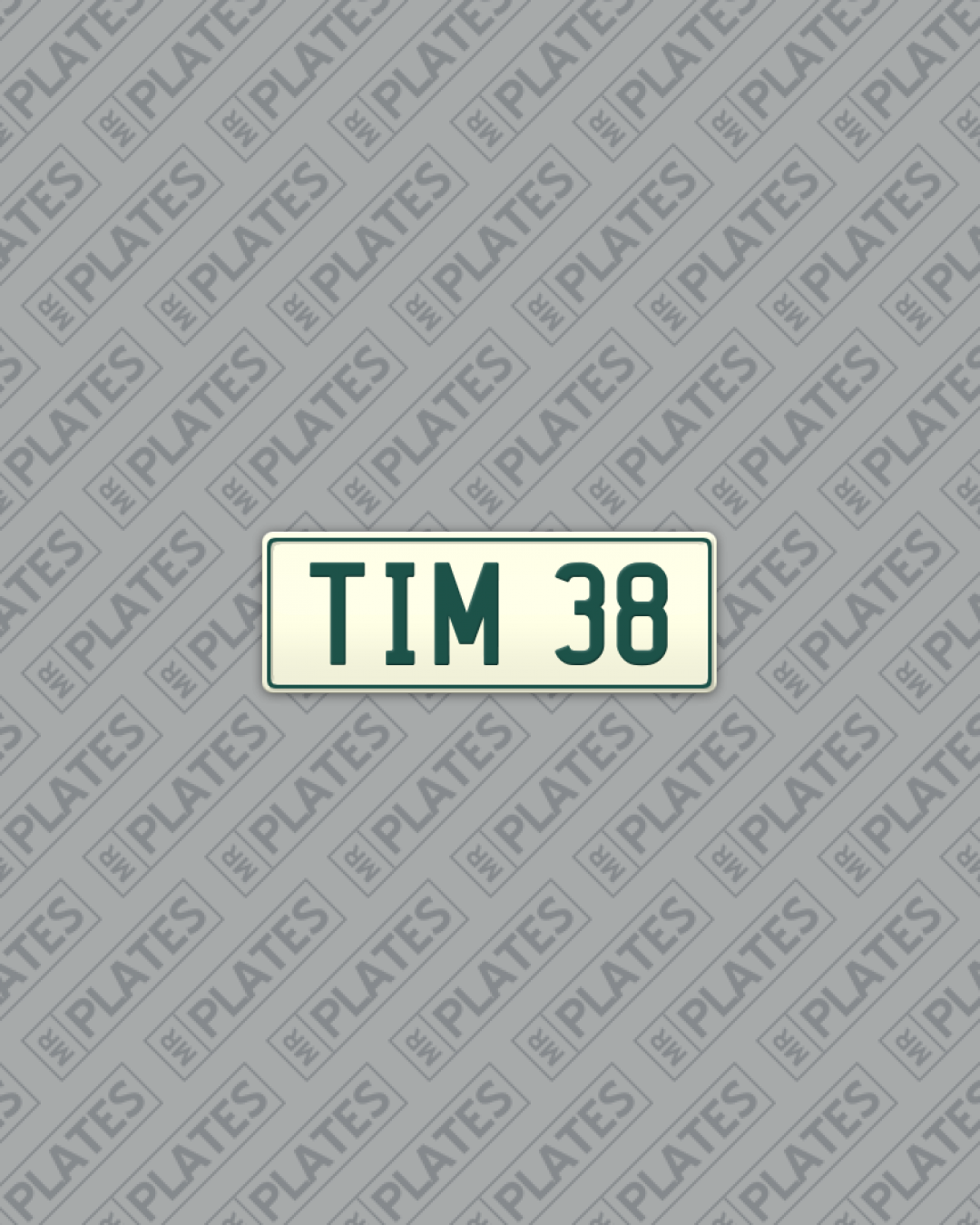TIM 38 Number Plates For Sale, QLD - MrPlates