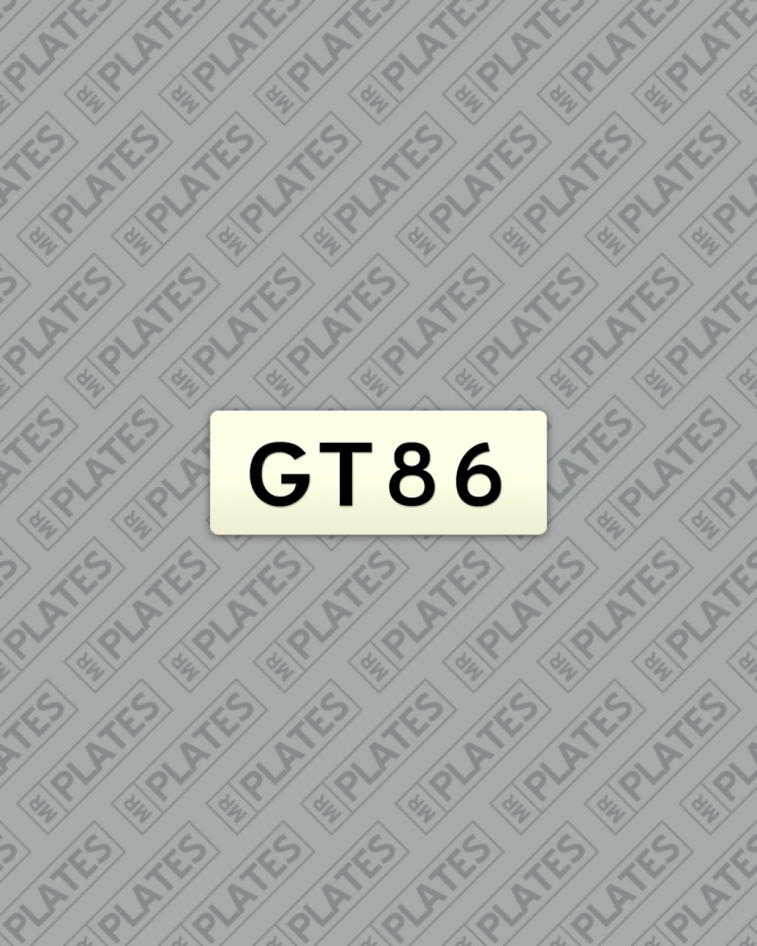 GT86 Number Plates For Sale, VIC - MrPlates