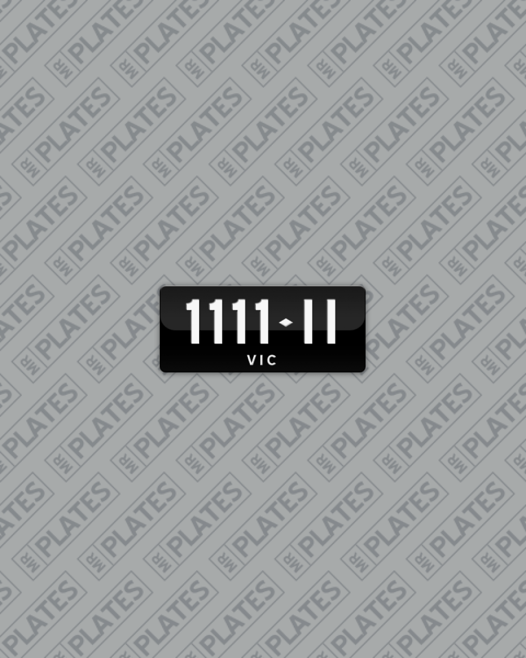 1111·II (1111II) Number Plates For Sale, VIC - MrPlates