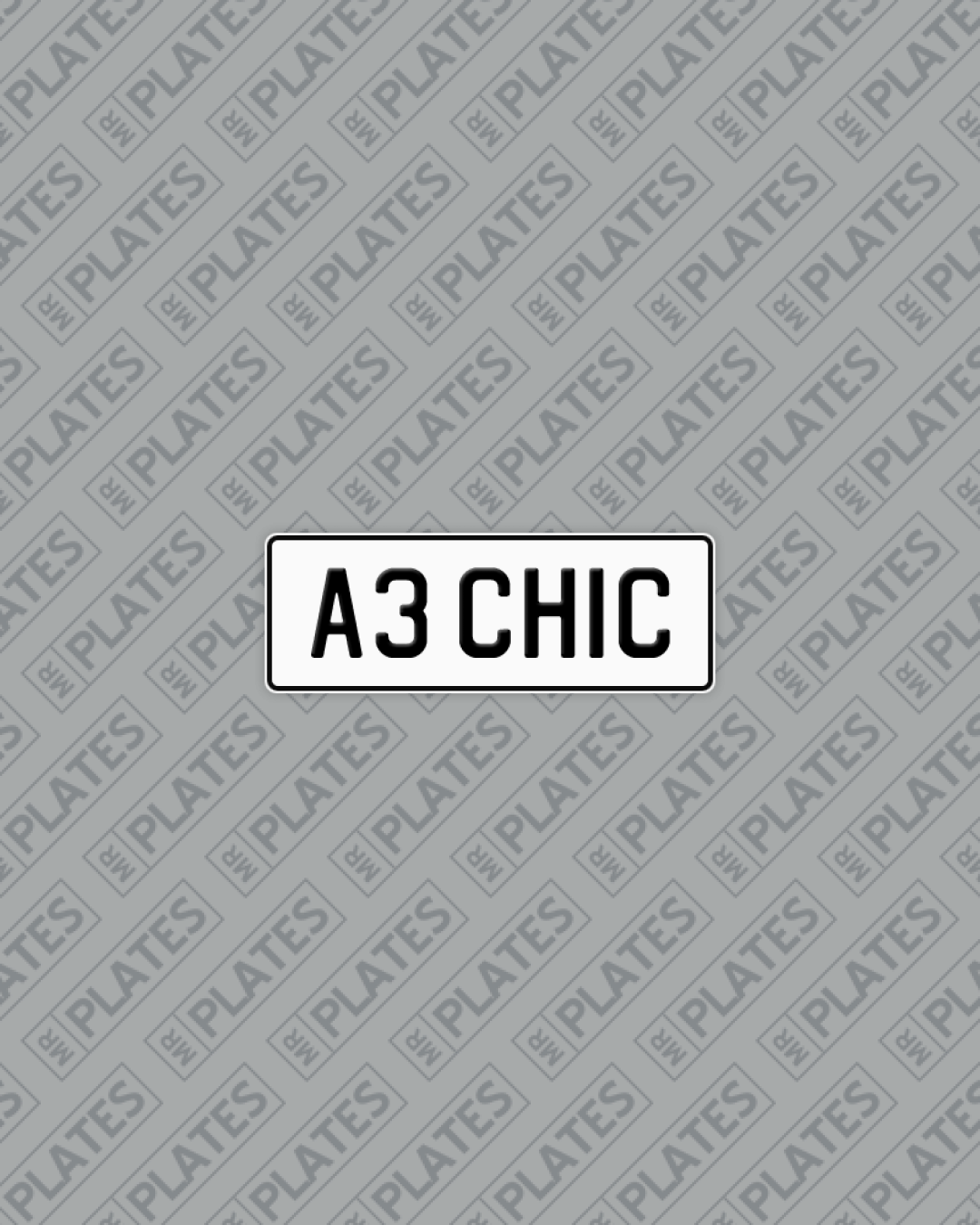 A3 CHIC Number Plates For Sale - MrPlates