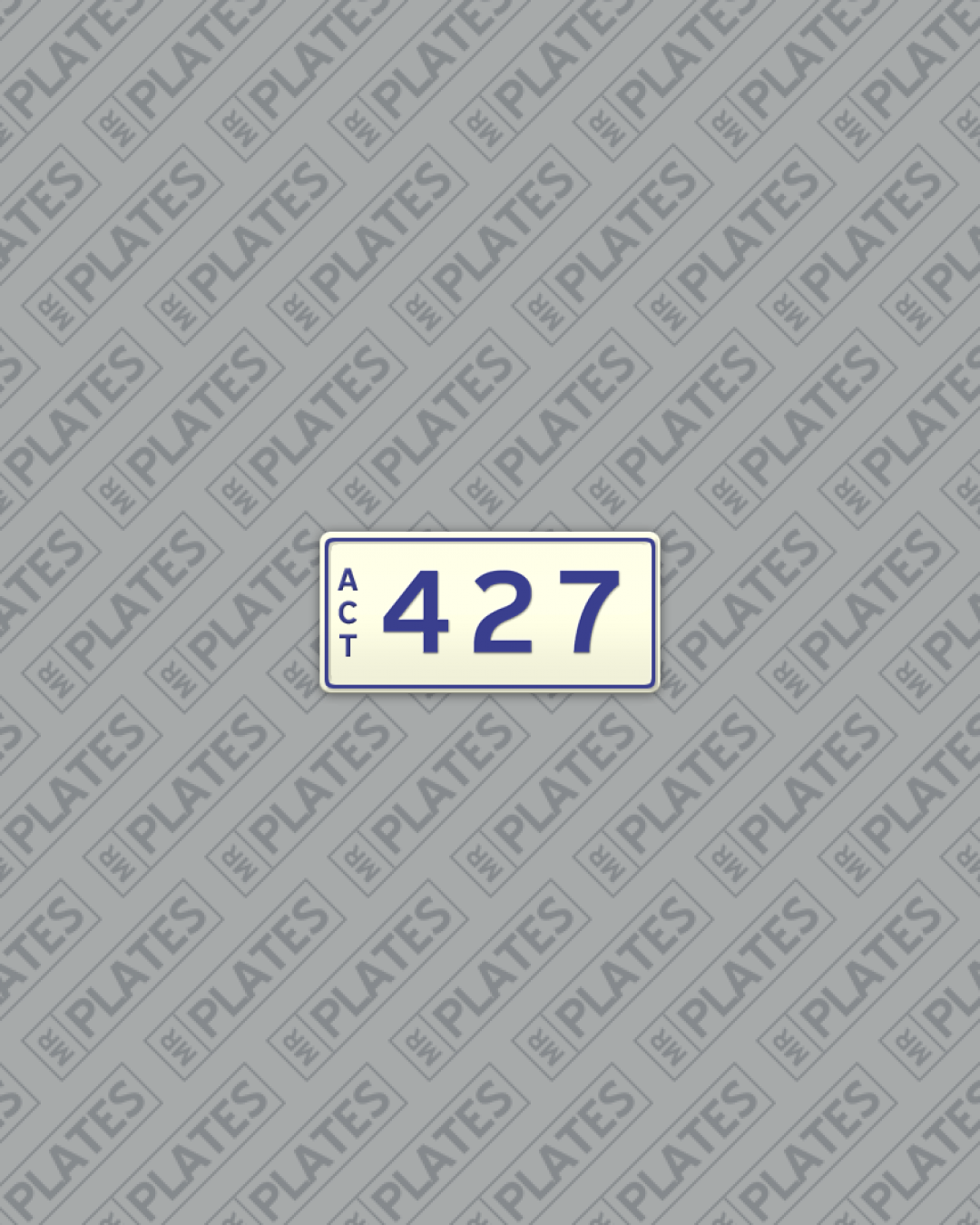 427 Number Plates For Sale, ACT - MrPlates