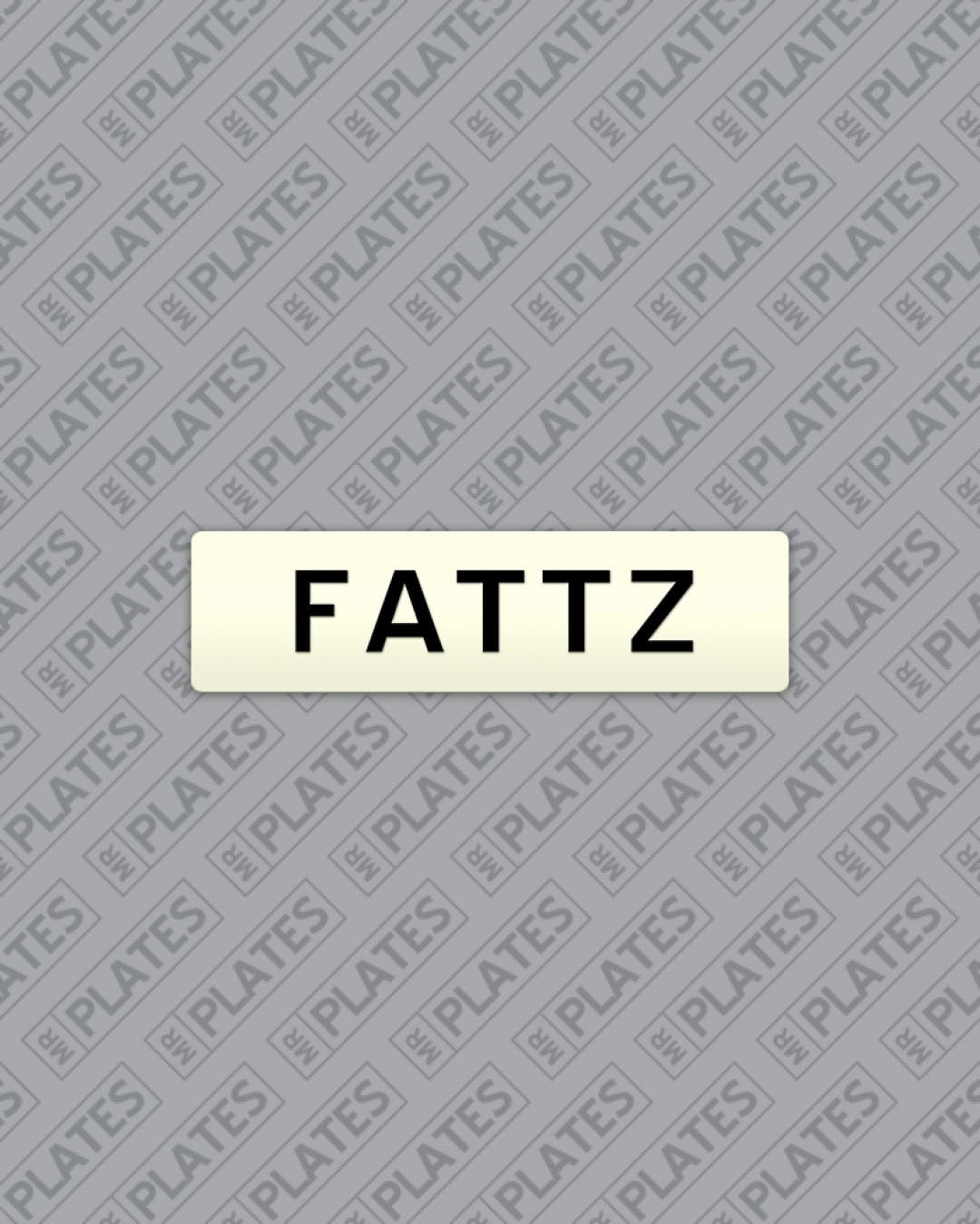 FATTZ Number Plates For Sale - MrPlates