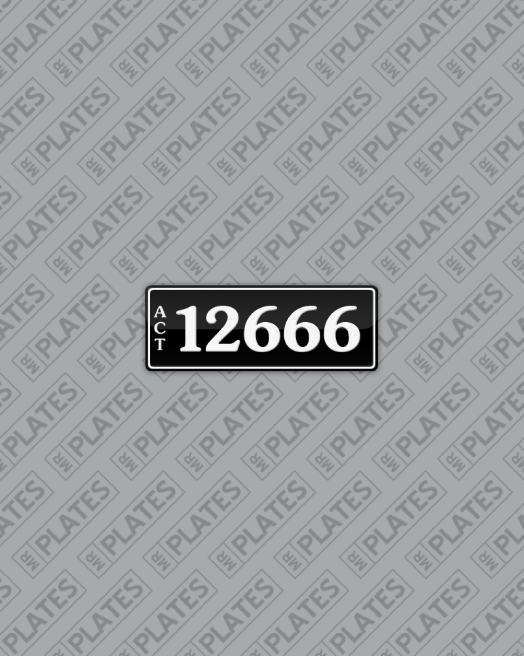 12666 Number Plates For Sale, ACT - MrPlates