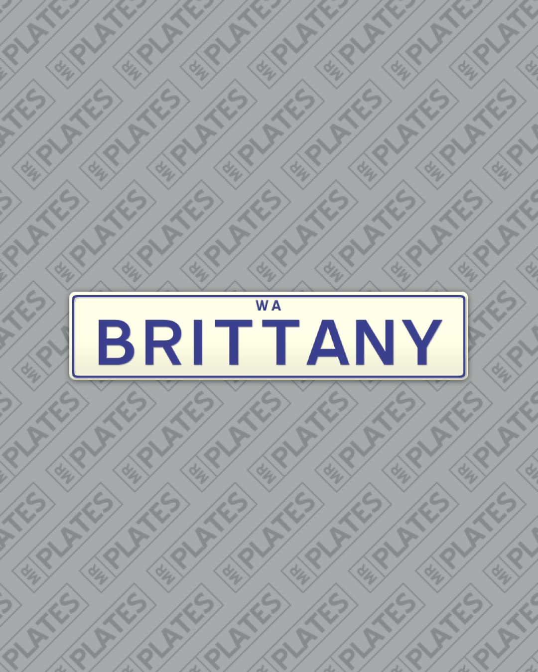 BRITTANY Number Plates For Sale, WA - MrPlates