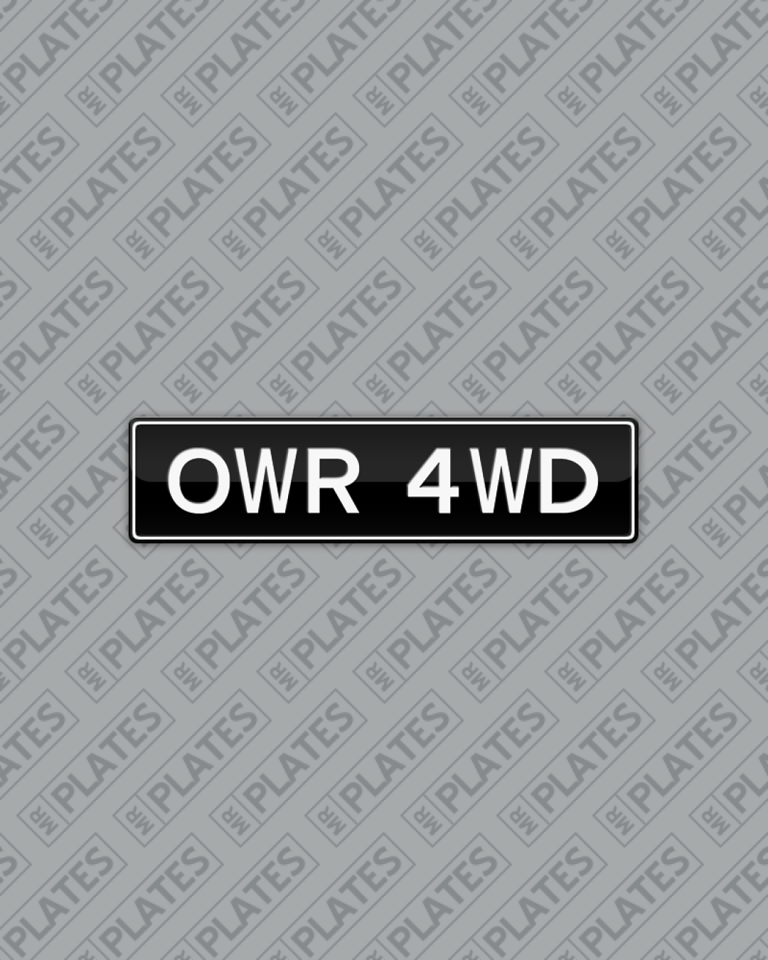 OWR 4WD (Our 4WD.) Number Plates For Sale, VIC - MrPlates