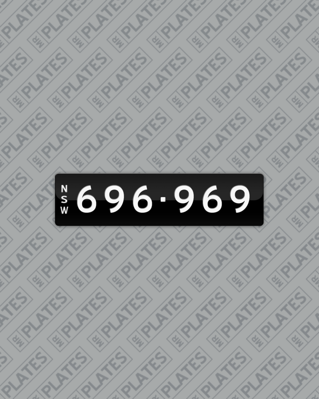 696·969 (696 969) Number Plates For Sale, NSW - MrPlates