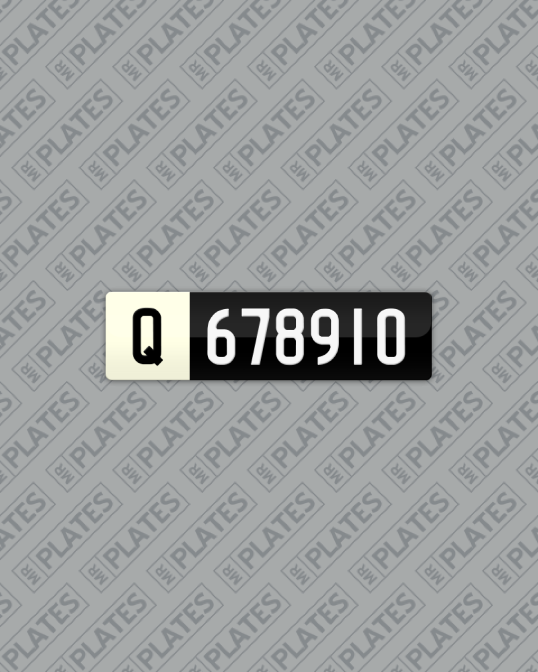 Q678910 (6 7 8 9 10) Number Plates For Sale, QLD - MrPlates