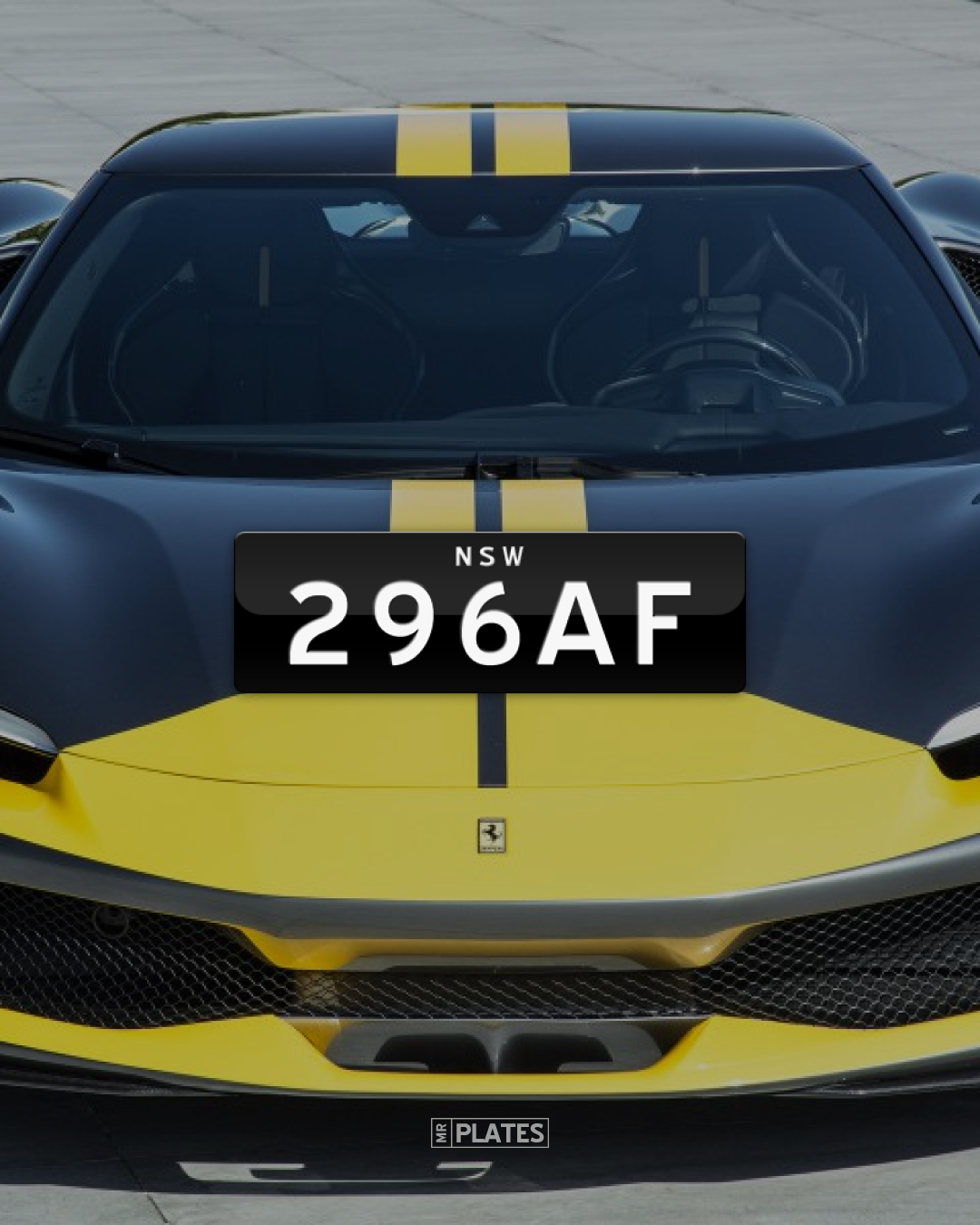 296AF (FERRARI 296 W/ Assetto Fiorano) Number Plates For Sale, NSW ...