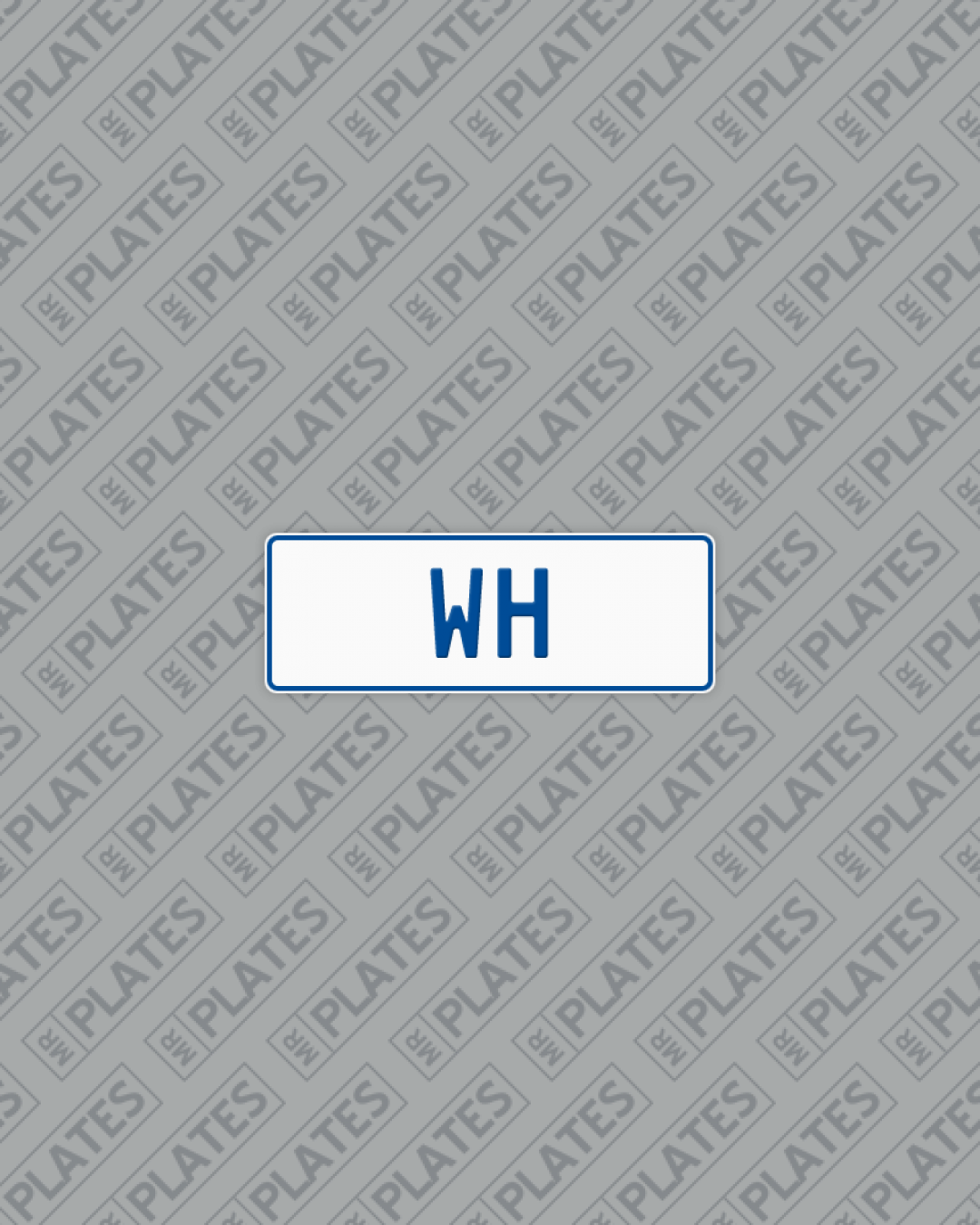 WH Number Plates For Sale - MrPlates