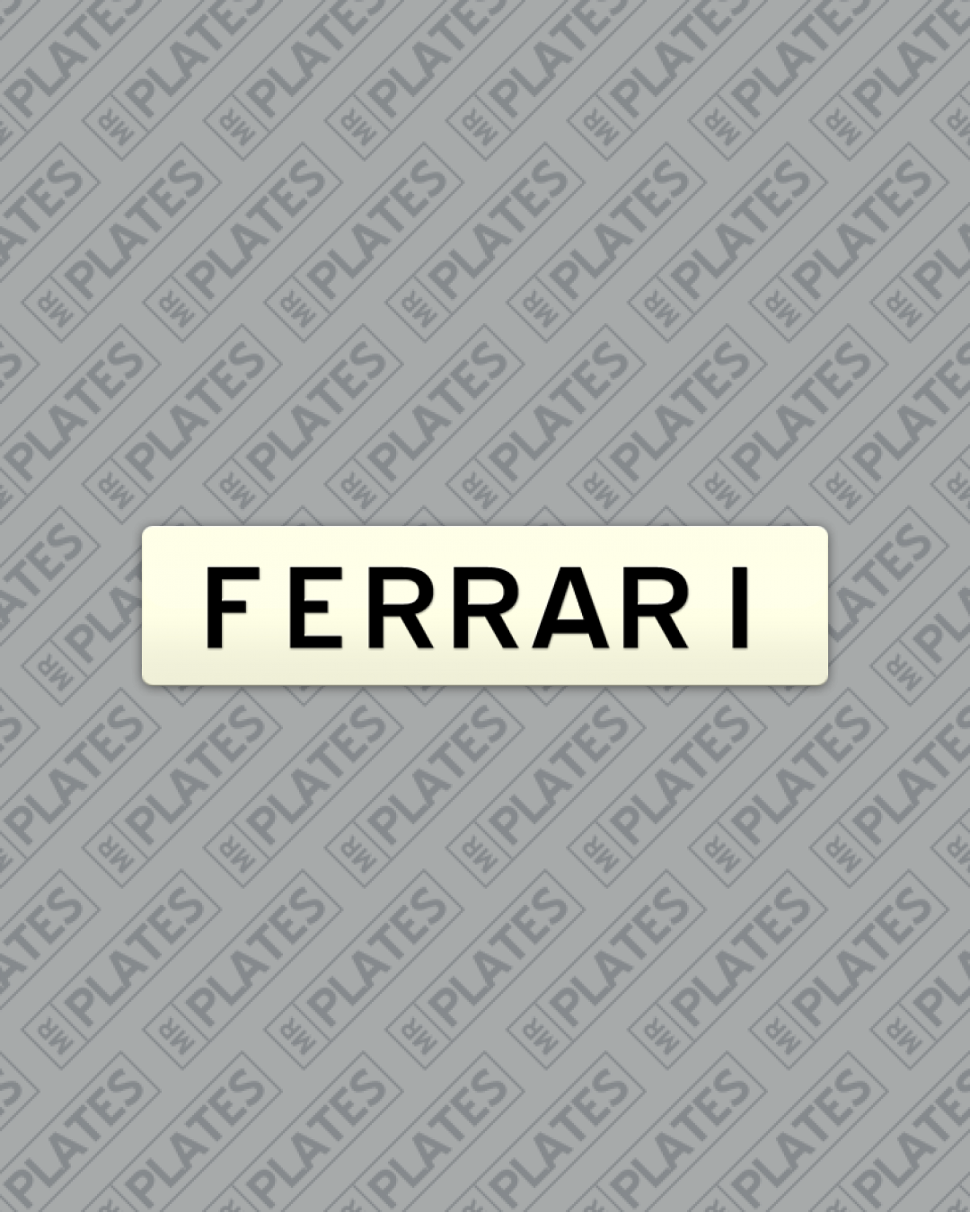 FERRARI Number Plates For Sale, SA - MrPlates