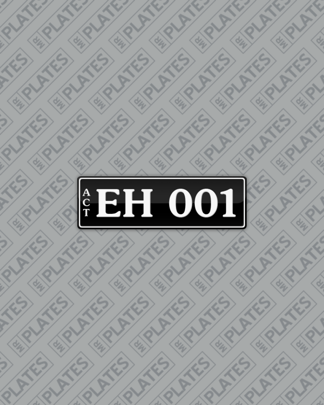 EH 001 Number Plates For Sale, ACT - MrPlates