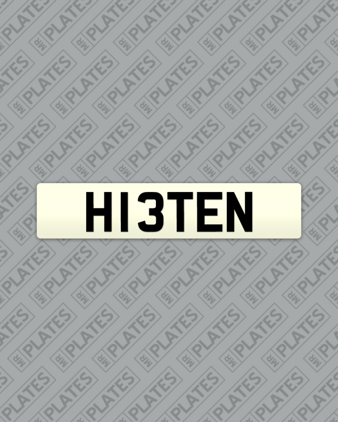 H13TEN (HITEN) Number Plates For Sale - MrPlates