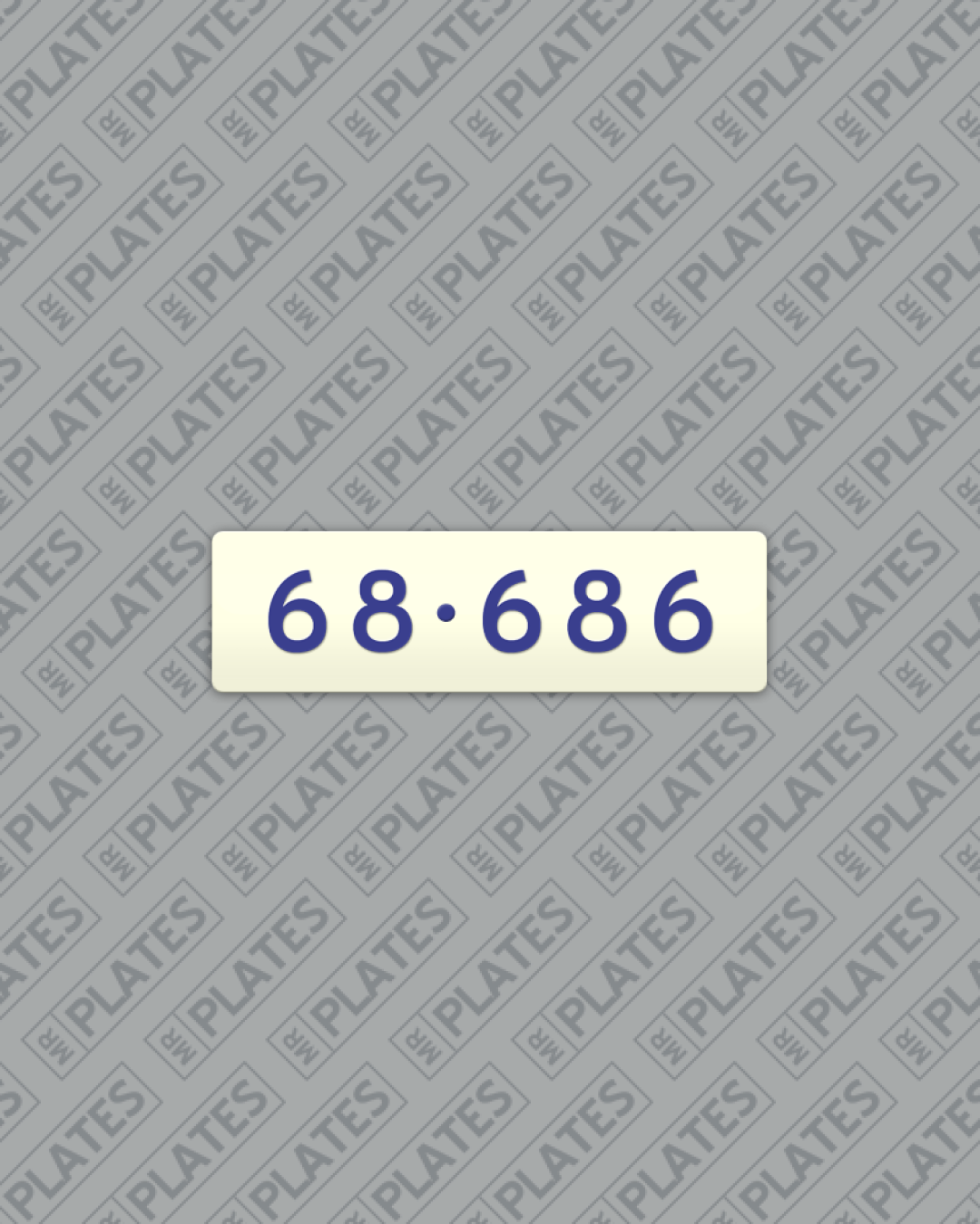 68·686 (Lucky Numbers) Number Plates For Sale, ACT - MrPlates