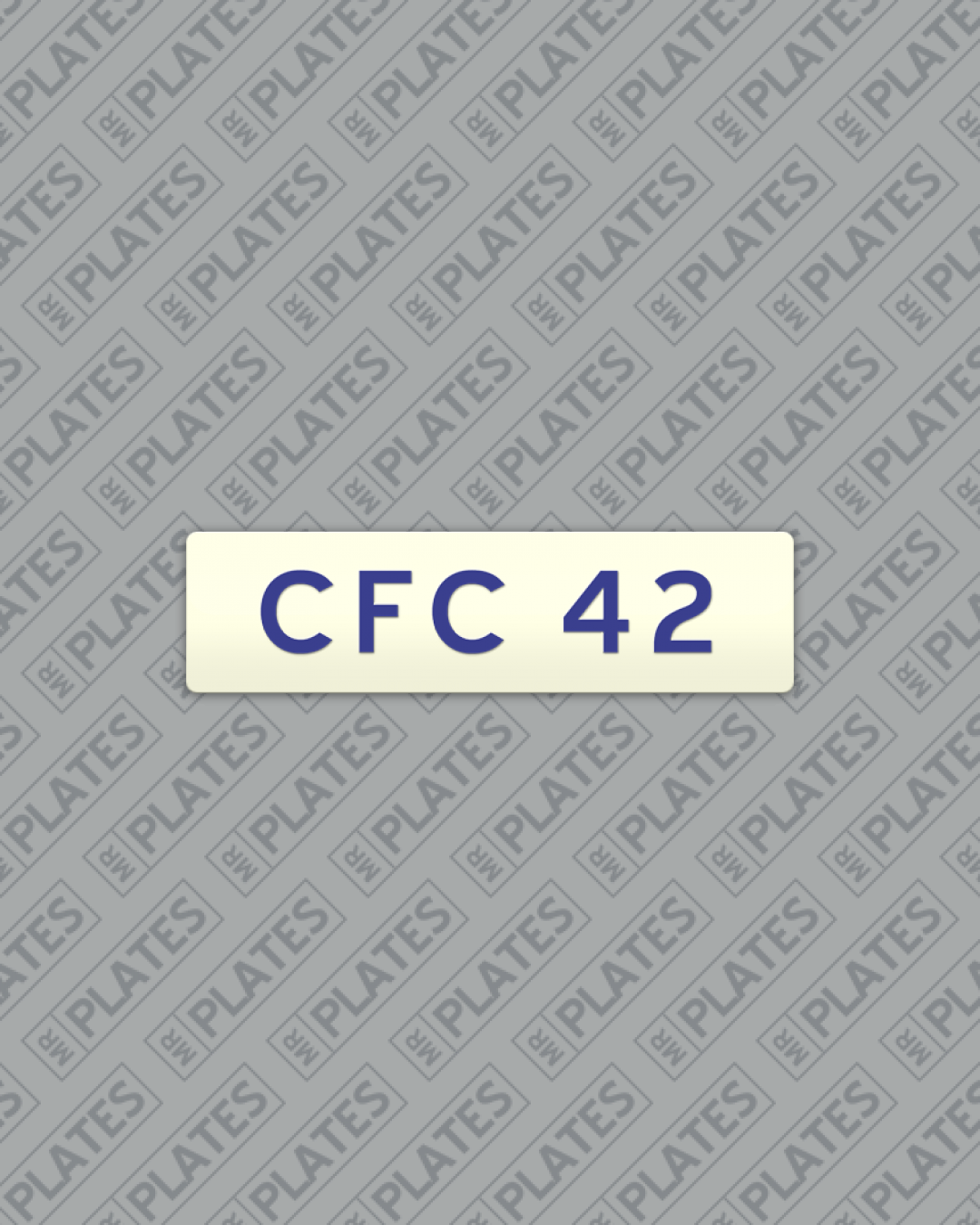 CFC 42 (Afl Carlton Sporter) Number Plates For Sale, VIC - MrPlates