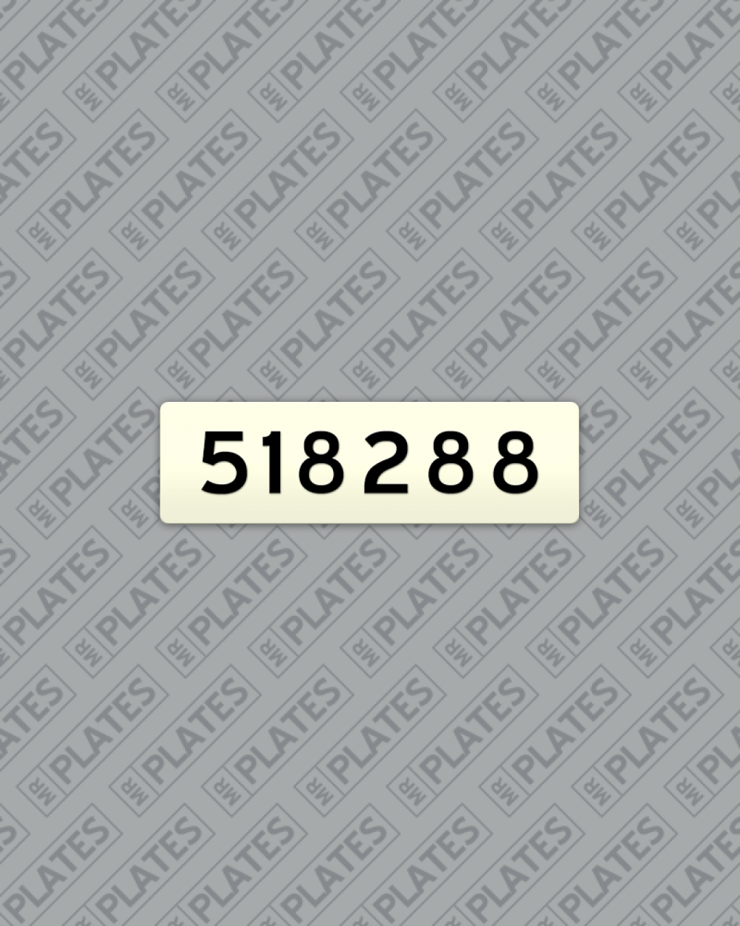 518288 Number Plates For Sale, VIC - MrPlates