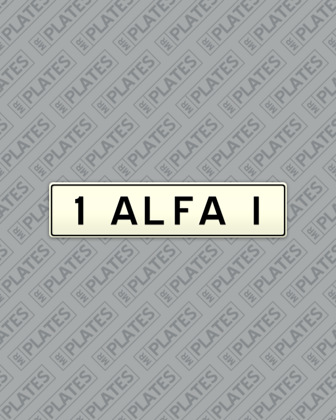 1 ALFA I (ALFA) Number Plates For Sale - MrPlates