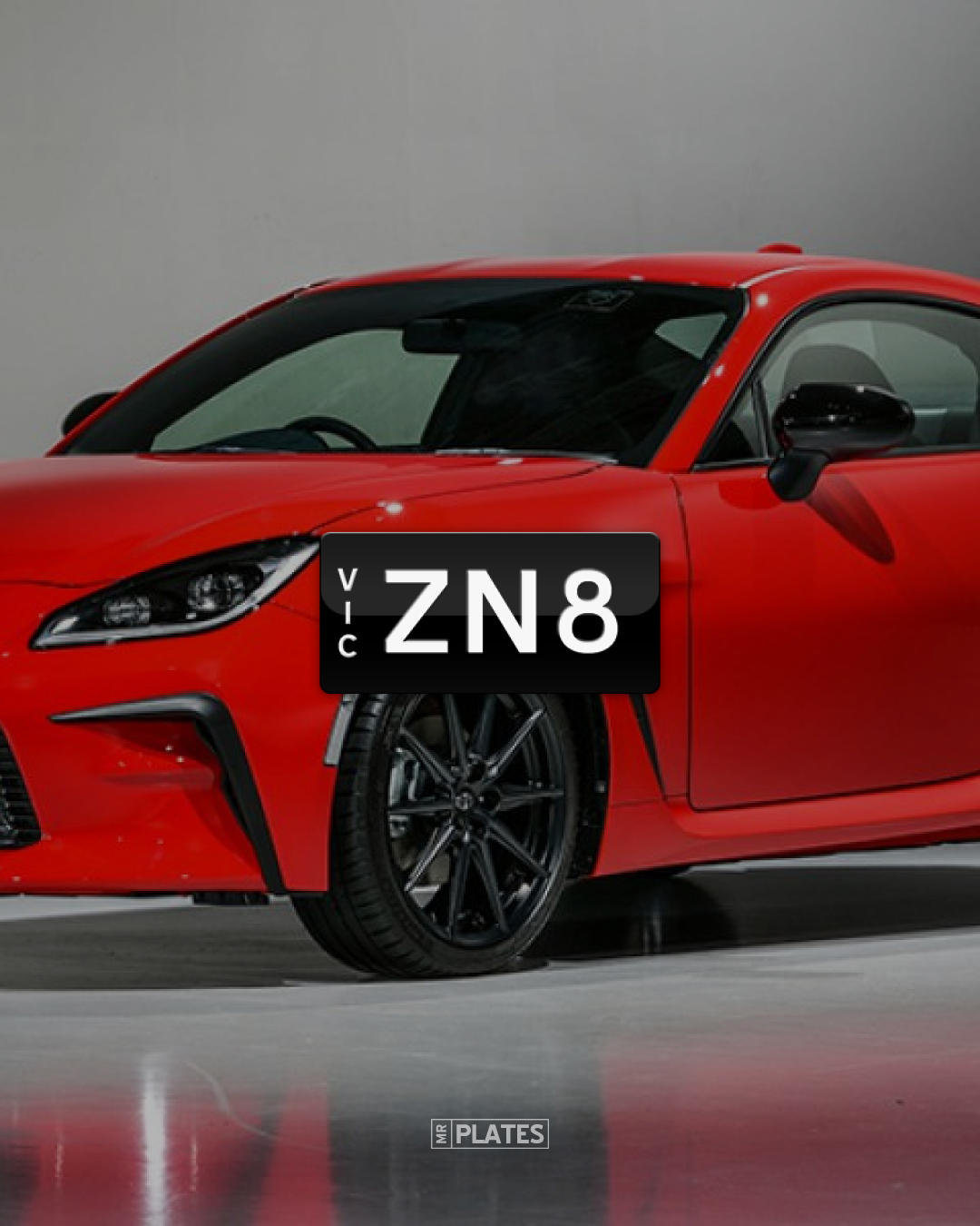 ZN8 (New Toyota GR86) Number Plates For Sale, VIC - MrPlates