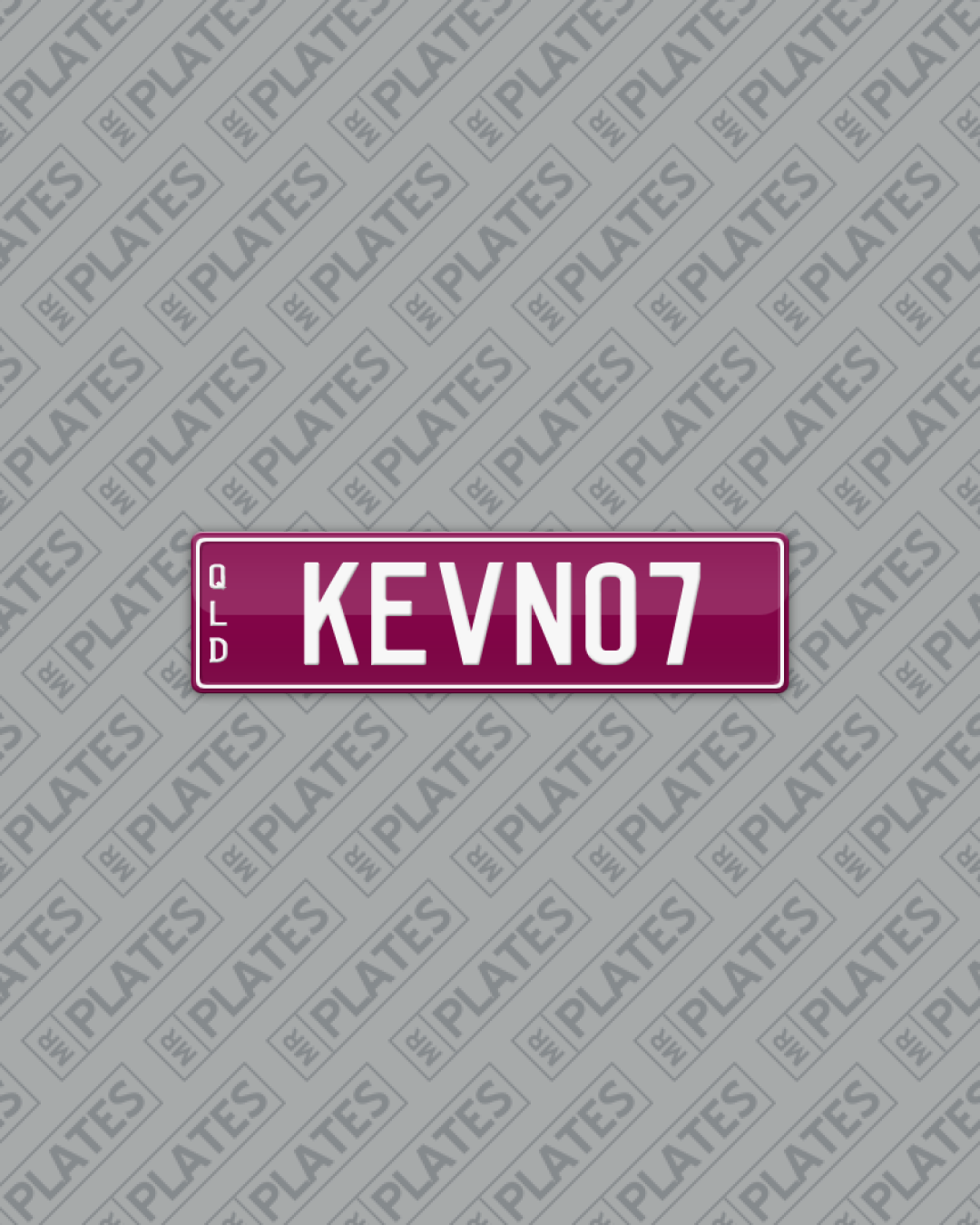 KEVN07 (Kevin 2007) Number Plates For Sale, QLD - MrPlates