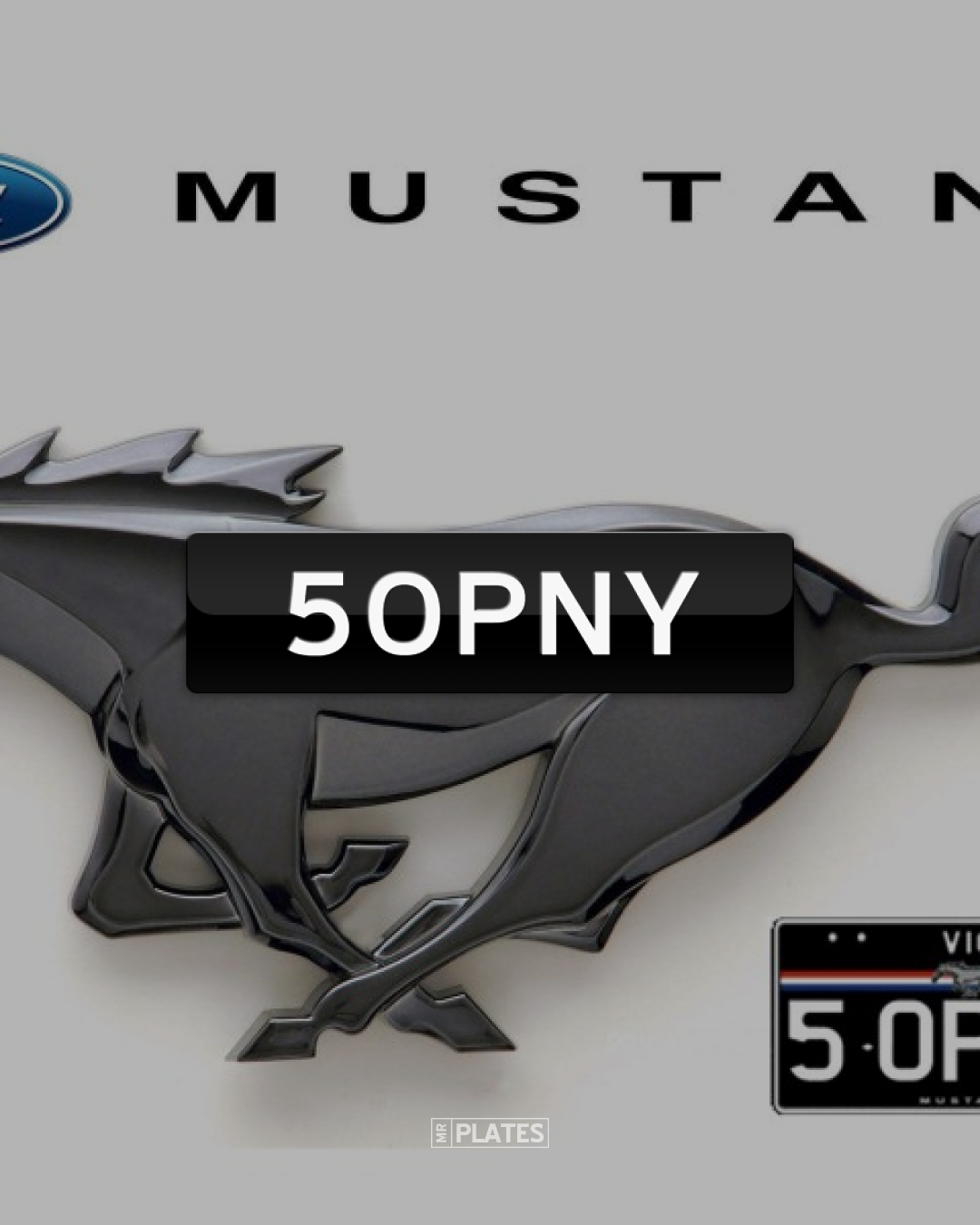 50PNY (5.0 Pony) Number Plates For Sale, VIC - MrPlates