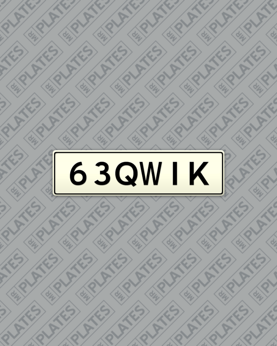 63QWIK (AMG C63 QWIK MERCEDE) Number Plates For Sale, NSW - MrPlates