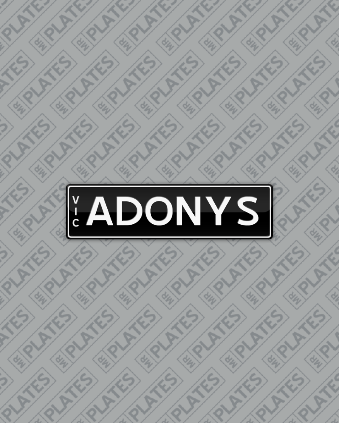 ADONYS (Adonys The God Of Beauty And Desire.) Number Plates For Sale ...
