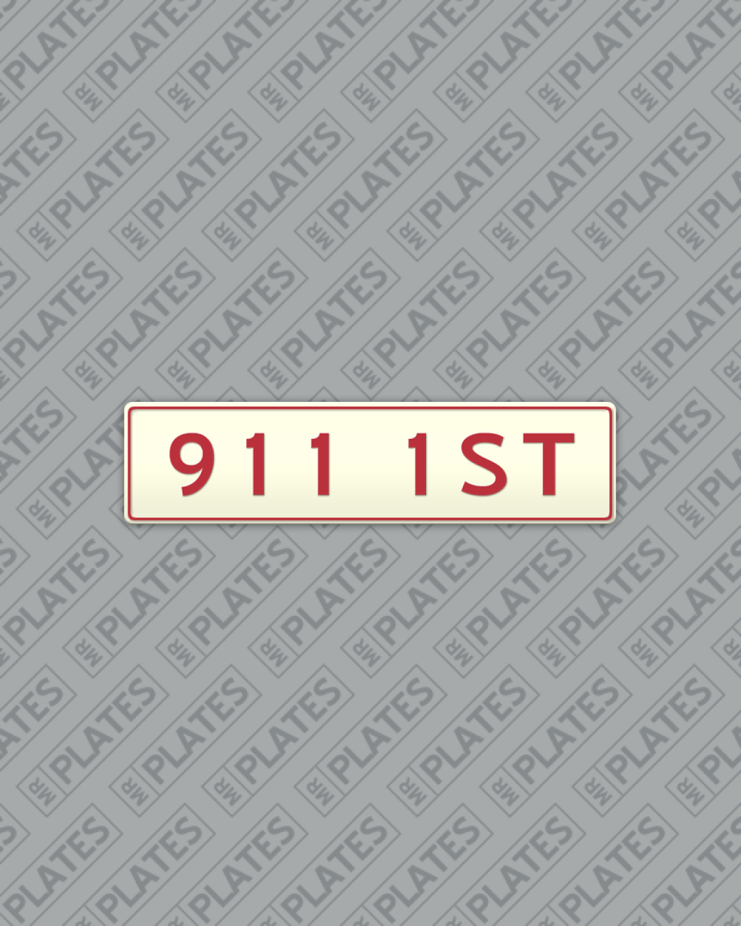 911 1ST Number Plates For Sale, WA - MrPlates