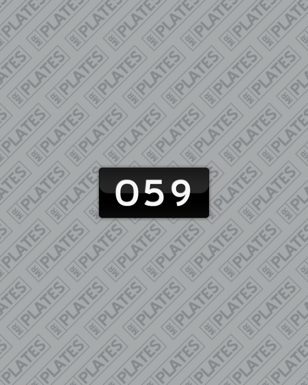 059 (O59) Number Plates For Sale, NSW - MrPlates