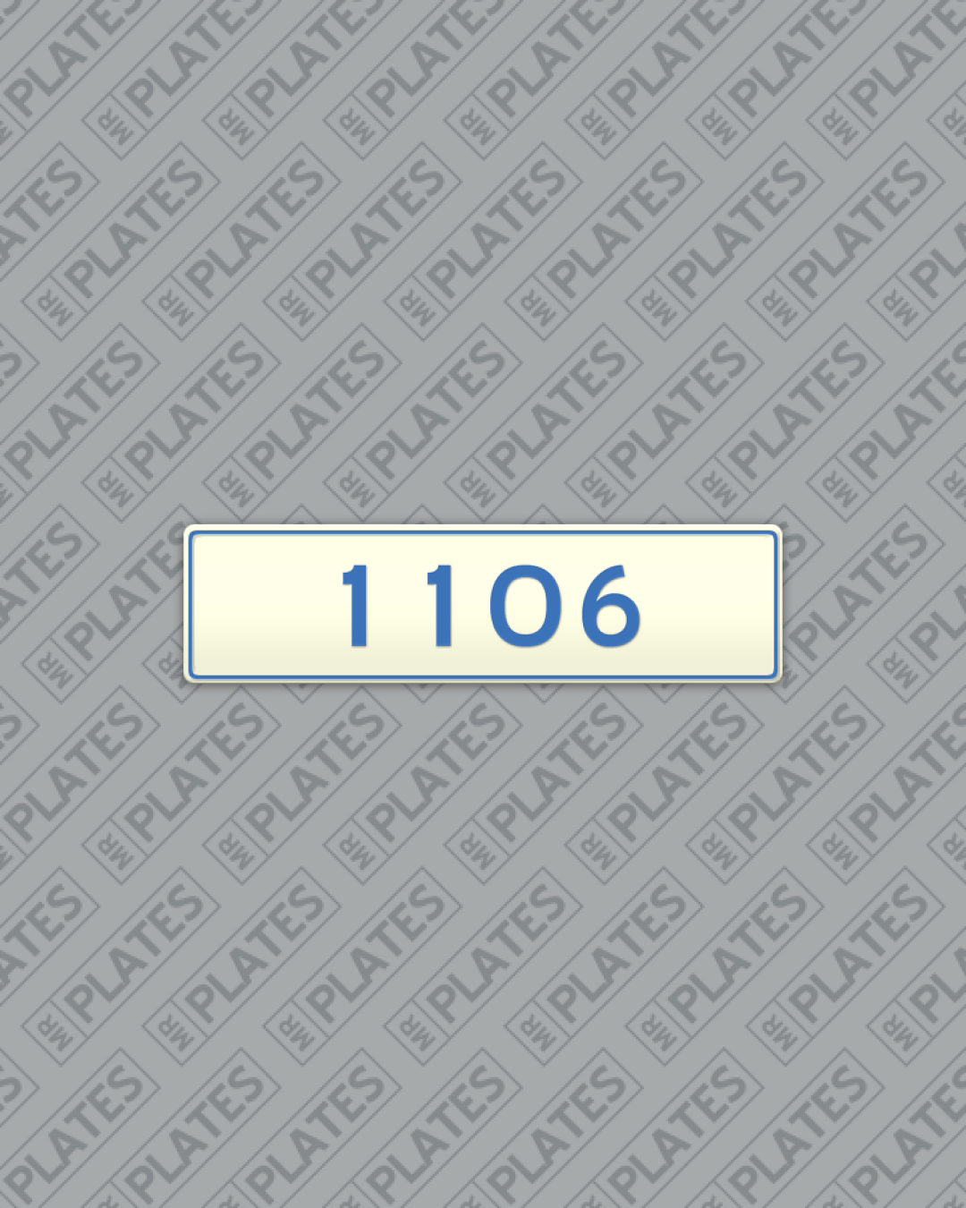 1106 Number Plates For Sale, ACT - MrPlates