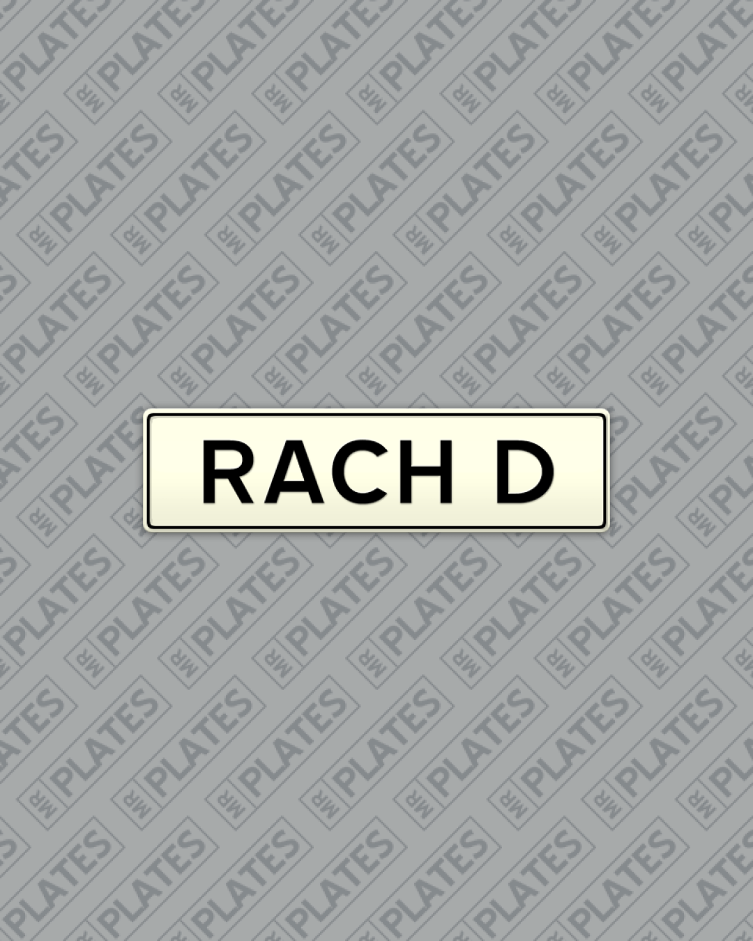 RACH D Number Plates For Sale - MrPlates