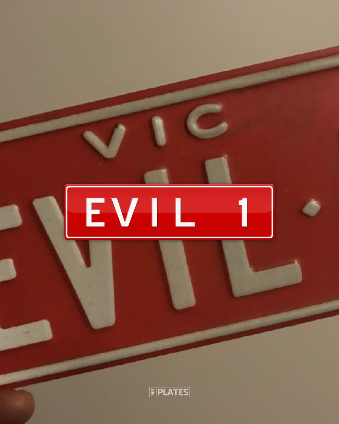 EVIL 1 (Evil 1) Number Plates For Sale, VIC - MrPlates