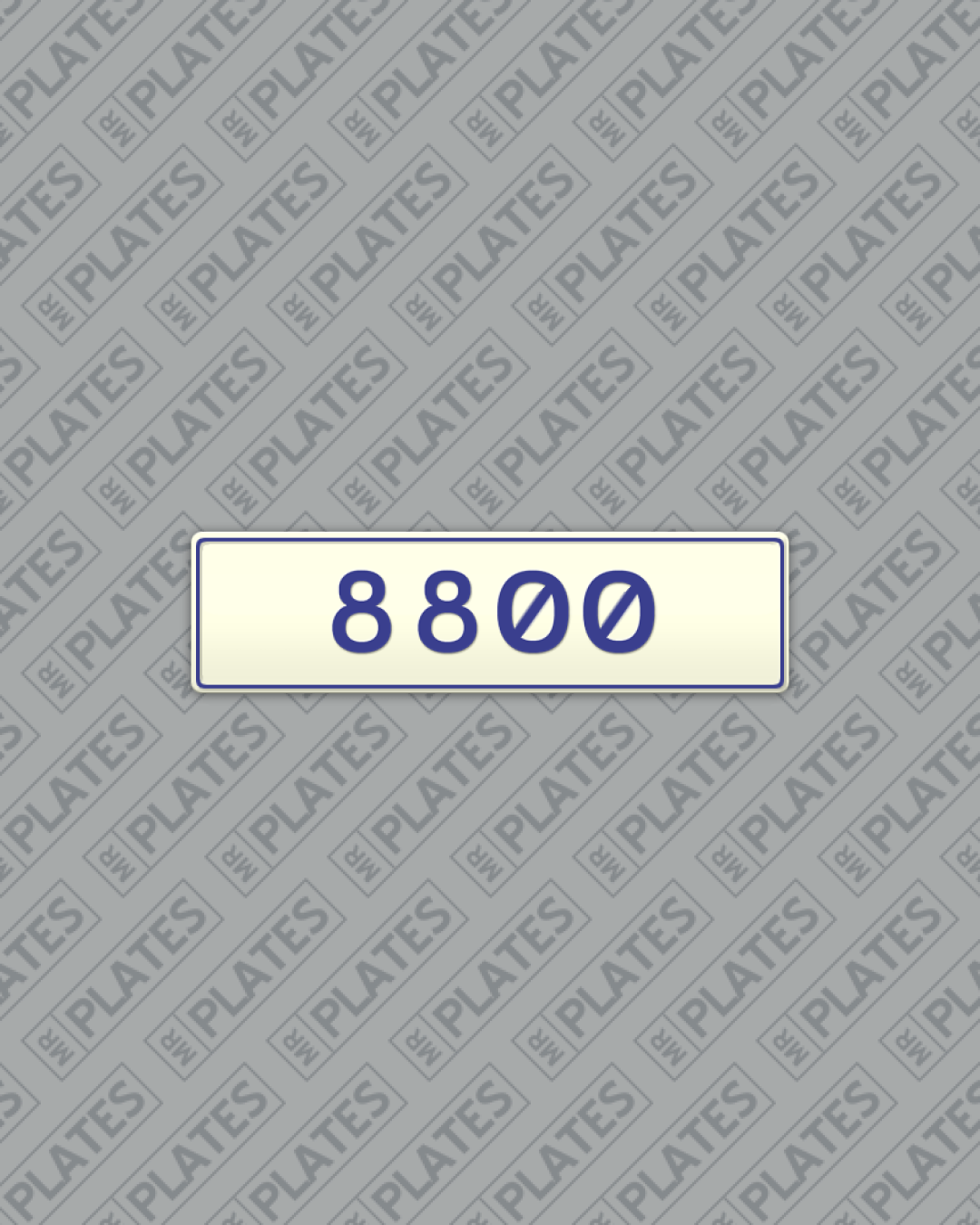 8800 Number Plates For Sale - MrPlates