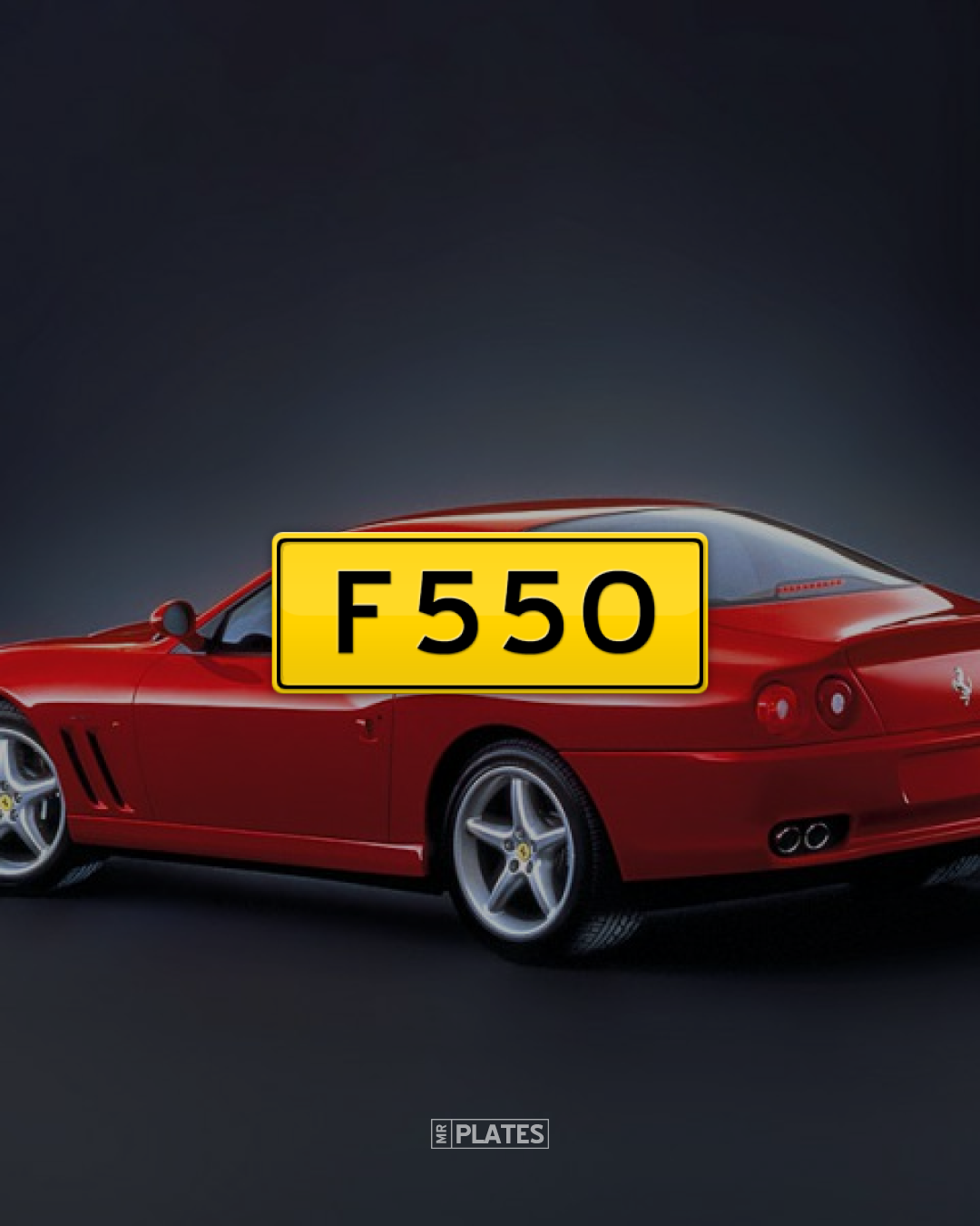 F550 (Ferrari V12 Model) Number Plates For Sale, WA - MrPlates