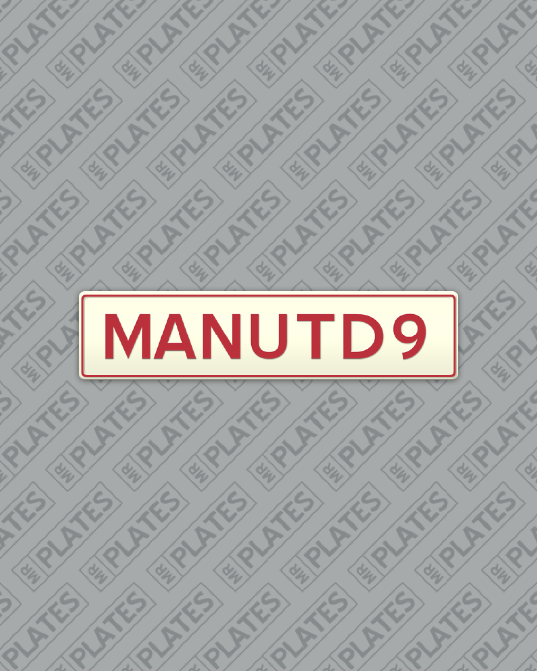 MANUTD9 (Manchester United 9) Number Plates For Sale, WA - MrPlates