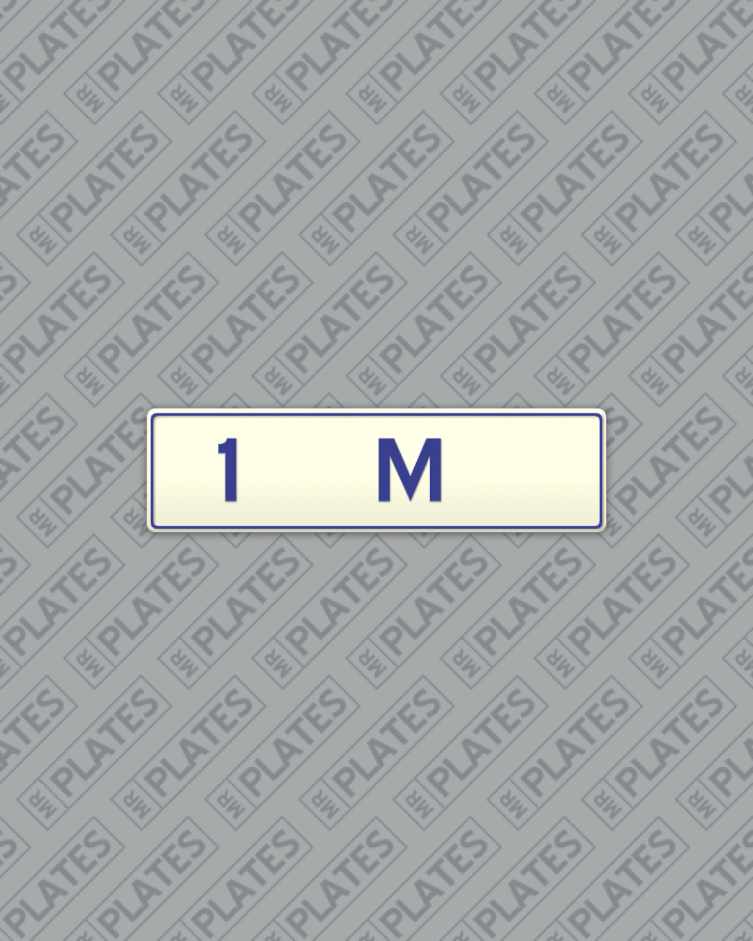 1 M (1 M) Number Plates For Sale - MrPlates
