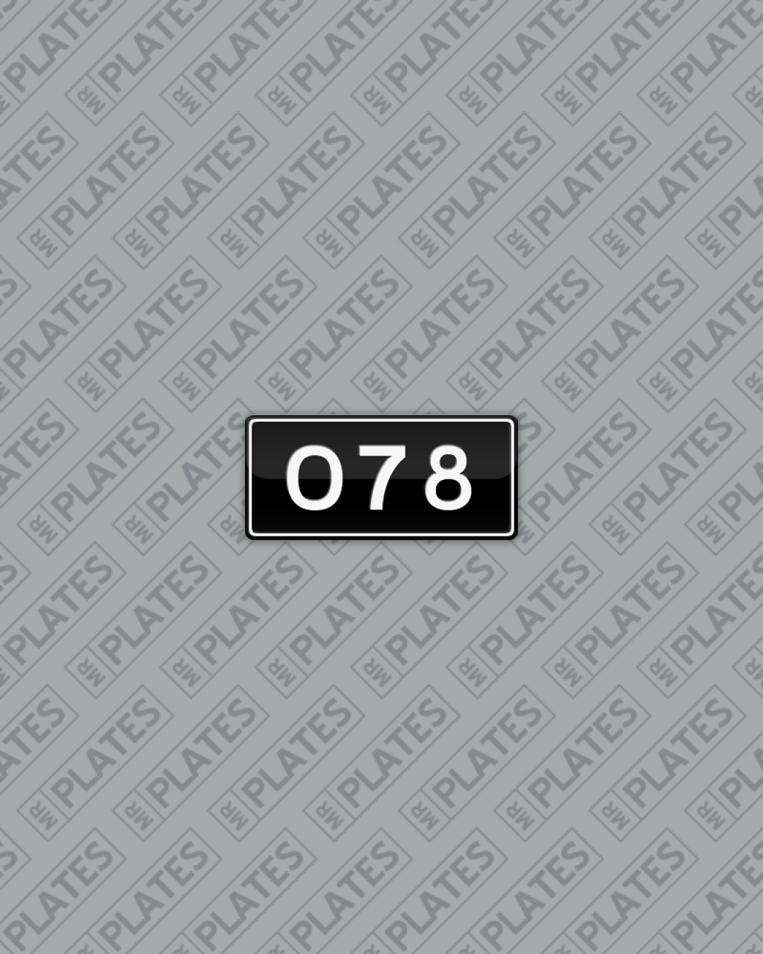 O78 (078) Number Plates For Sale, NSW - MrPlates