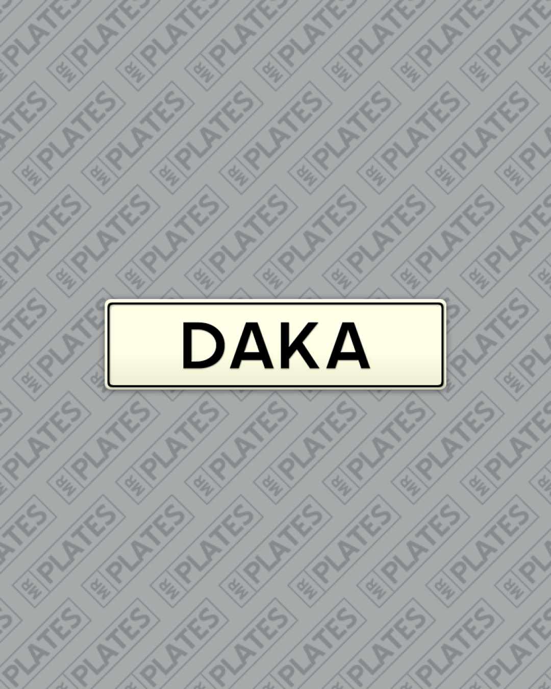 DAKA (Dakar) Number Plates For Sale - MrPlates
