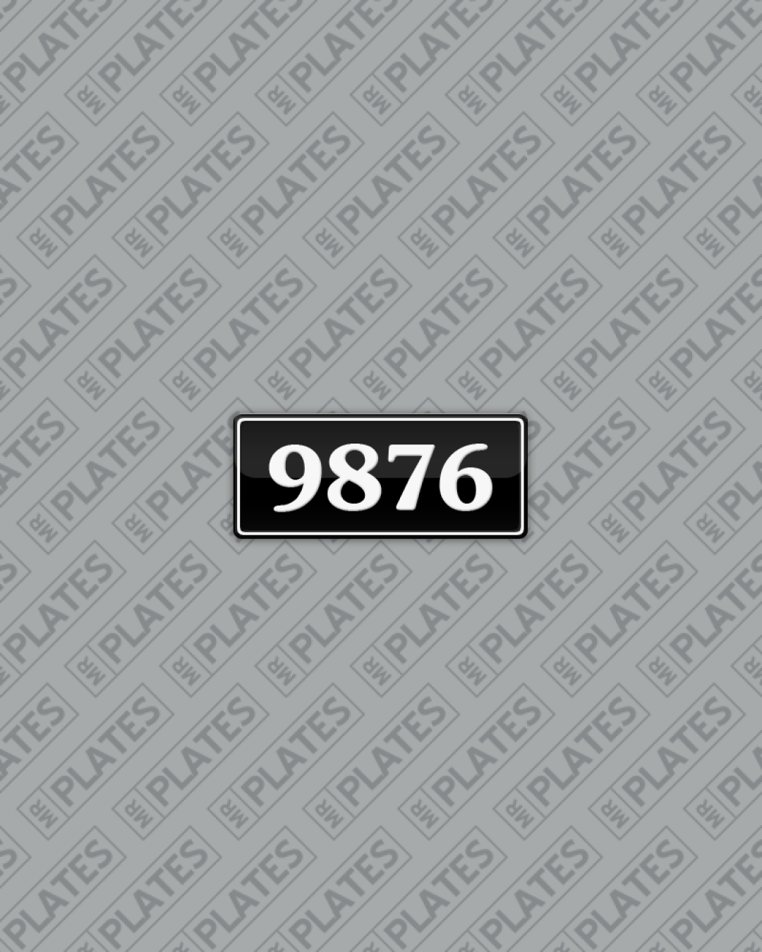 9876 Number Plates For Sale, ACT - MrPlates