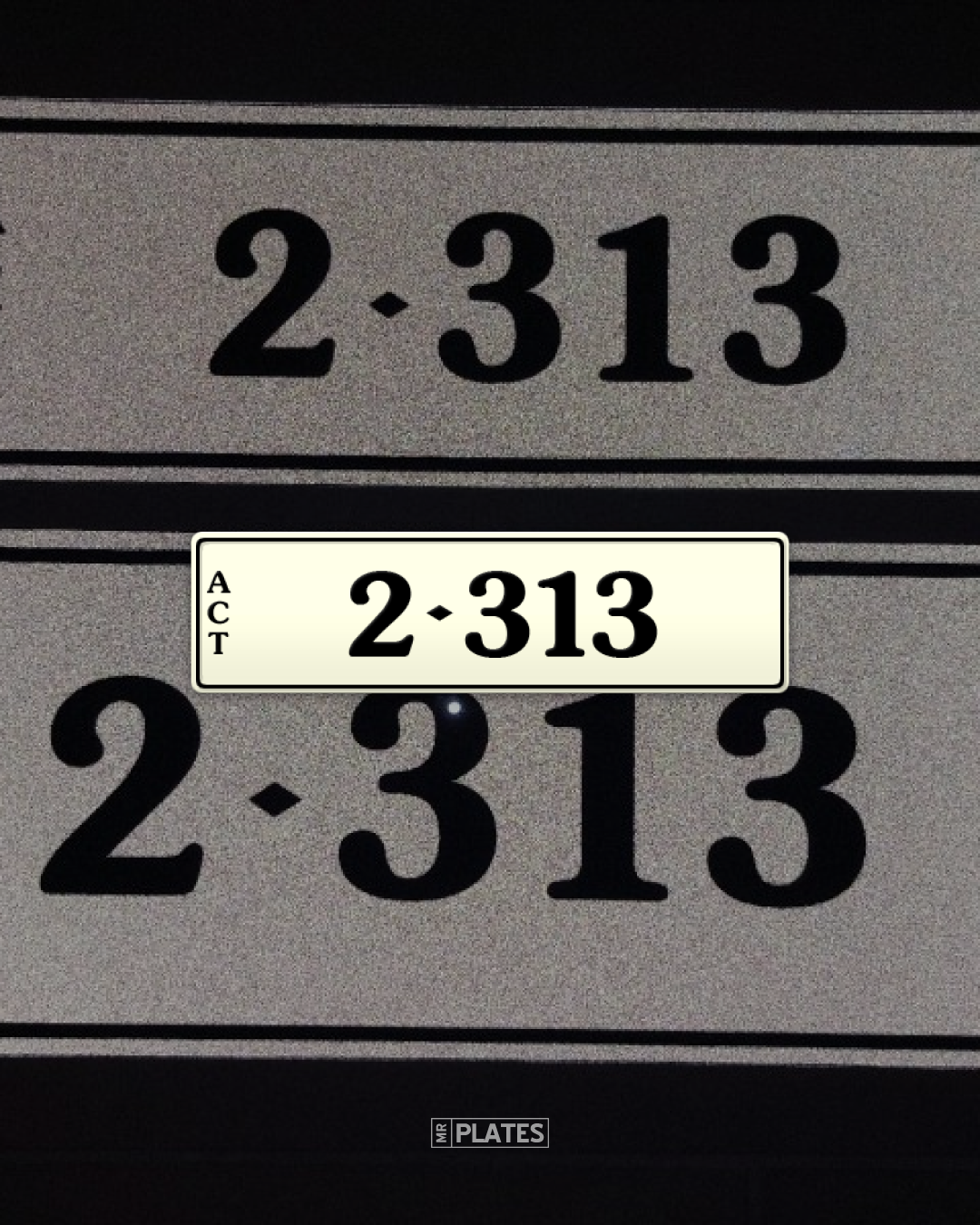 2·313 (2313) Number Plates For Sale, ACT - MrPlates