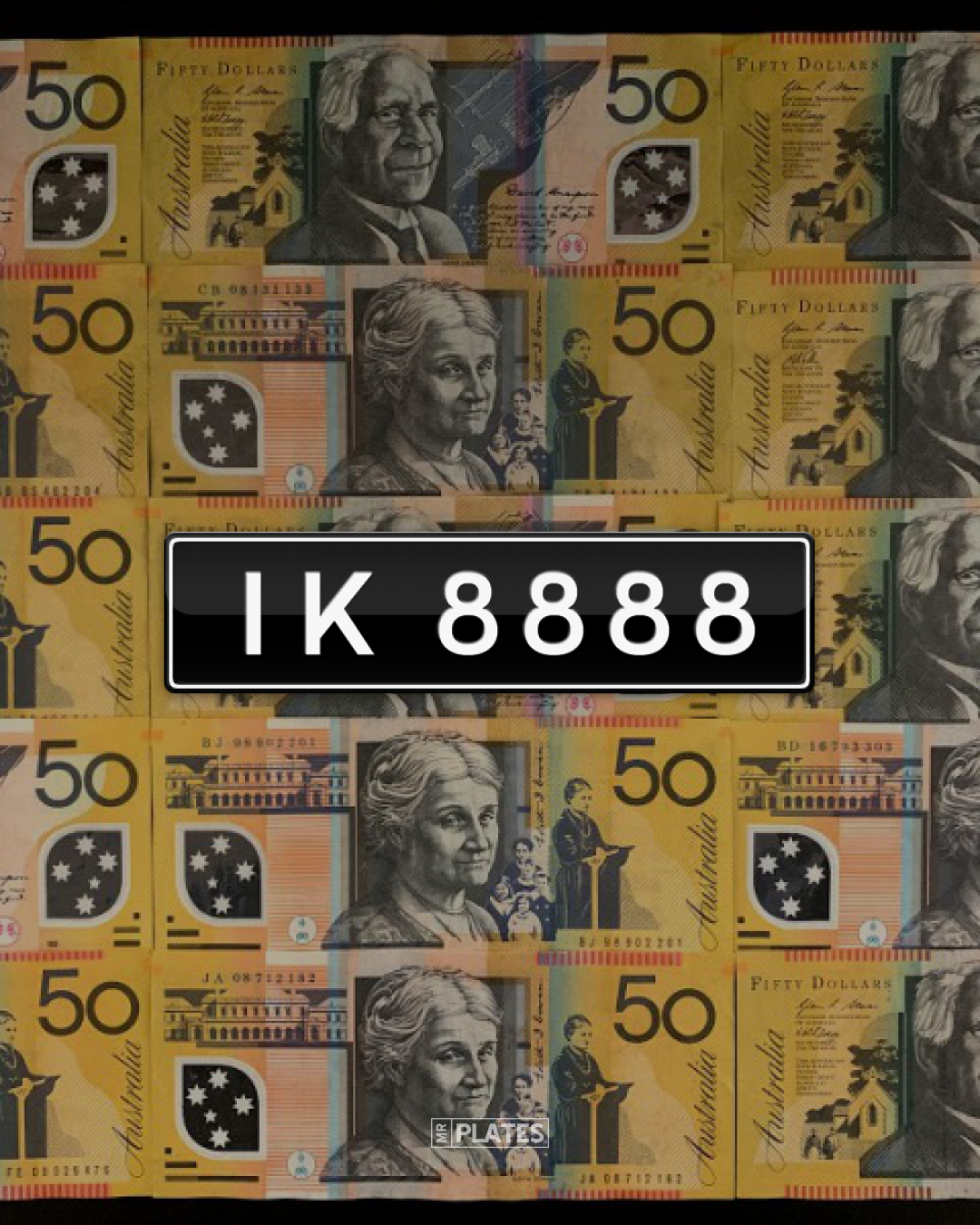 IK 8888 (Good Luck & Wealth) Number Plates For Sale, VIC - MrPlates